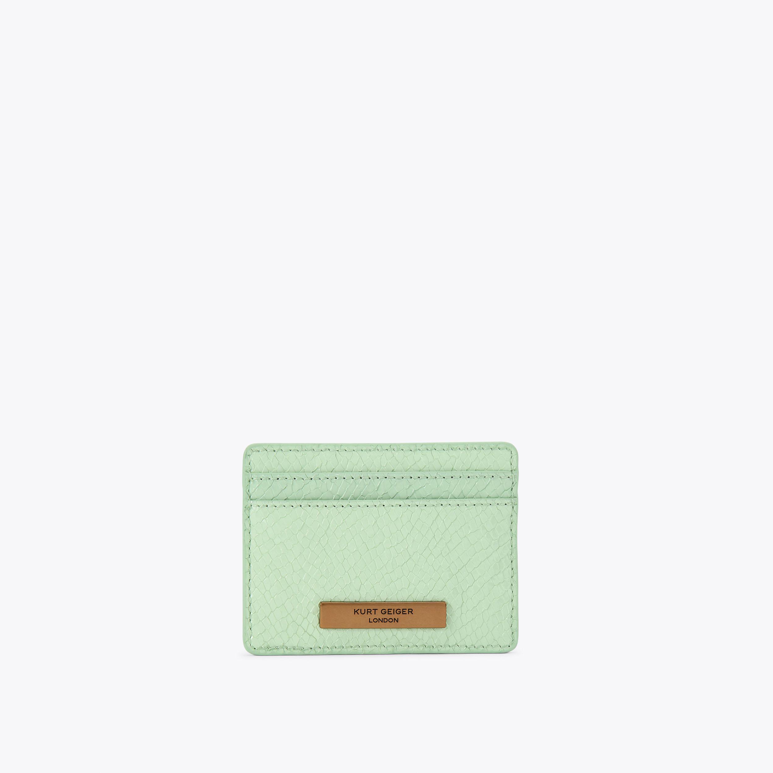 CHELSEA CARD HOLDER Black Snake Card Wallet by KURT GEIGER LONDON