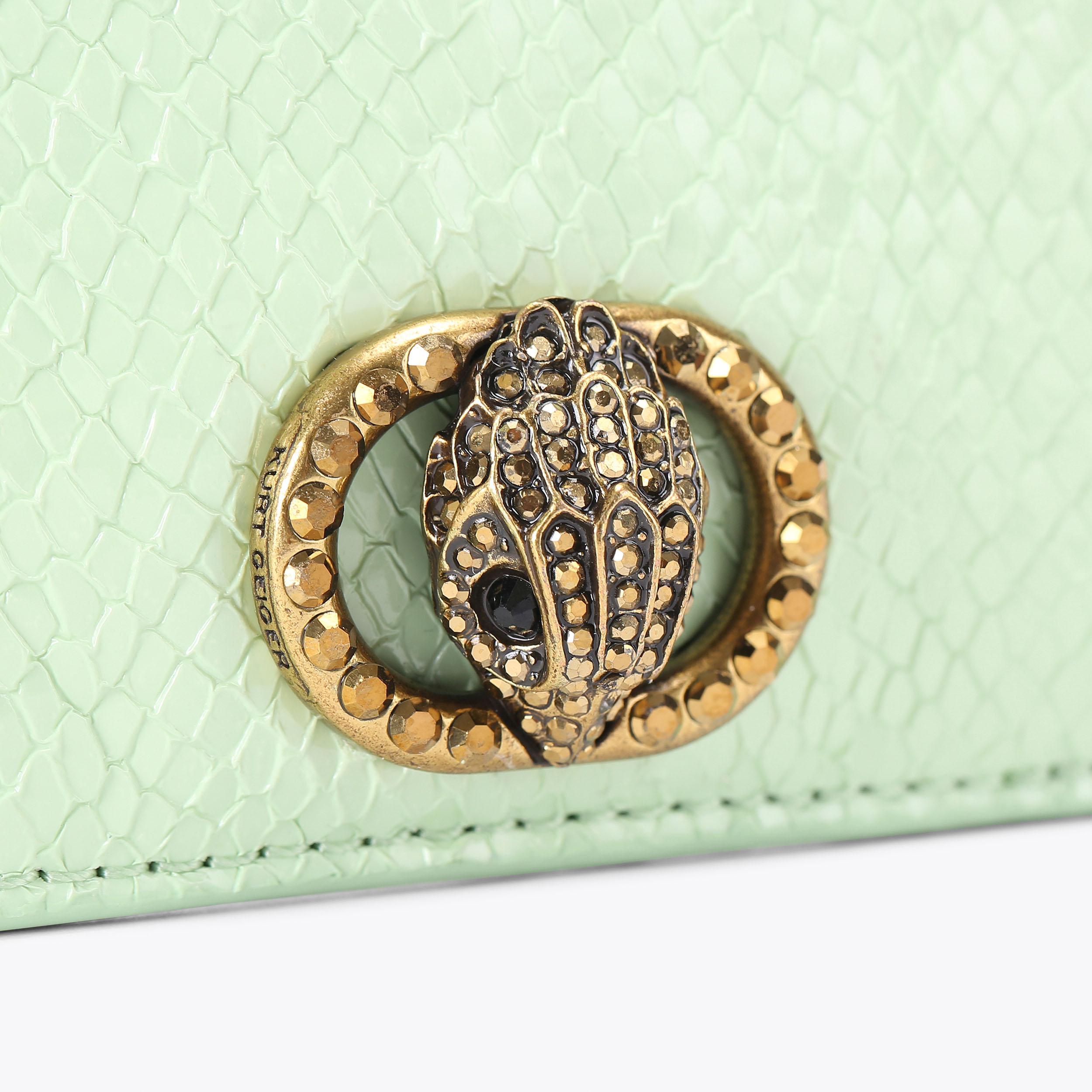 CHELSEA CARD HOLDER Black Snake Card Wallet by KURT GEIGER LONDON