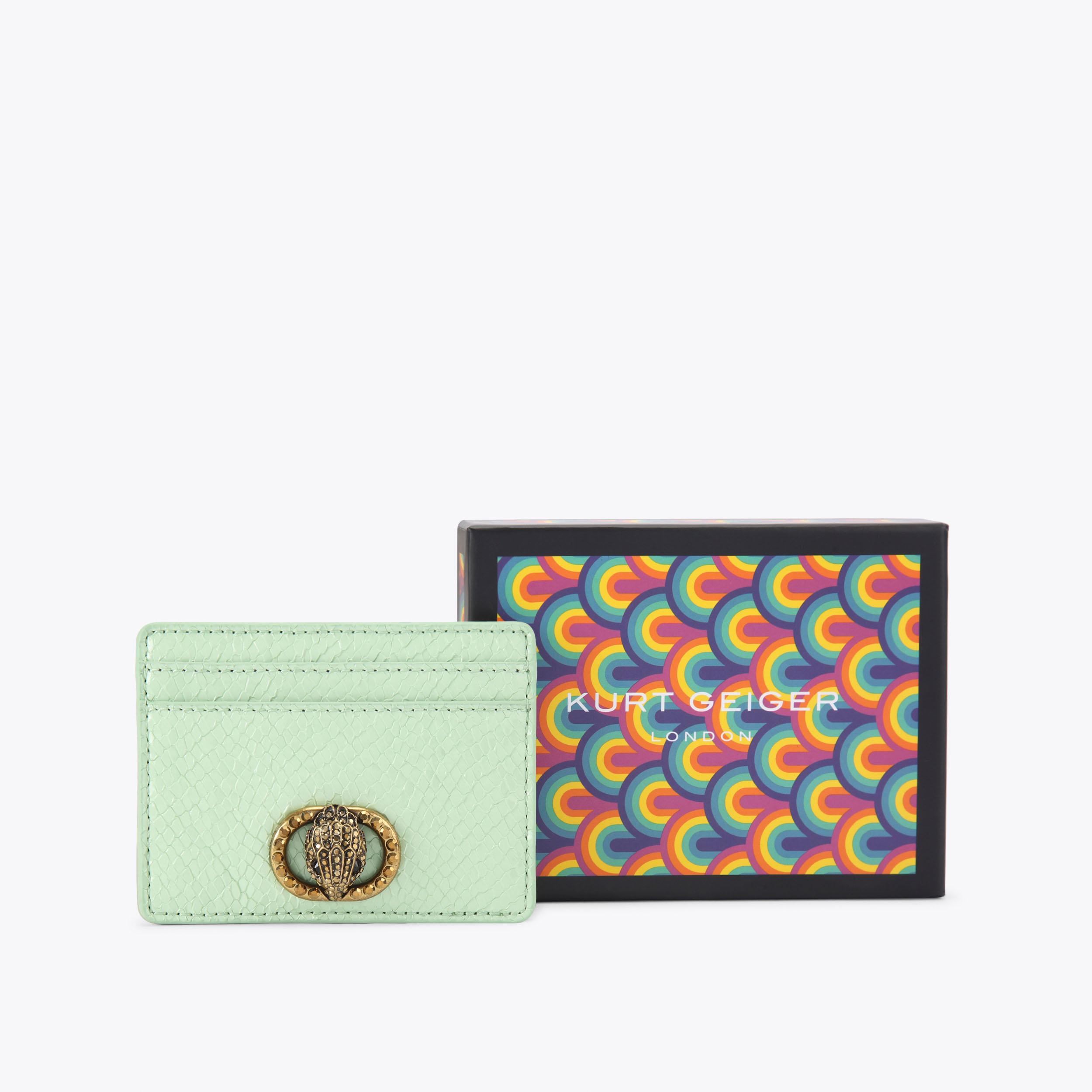 CHELSEA CARD HOLDER Black Snake Card Wallet by KURT GEIGER LONDON