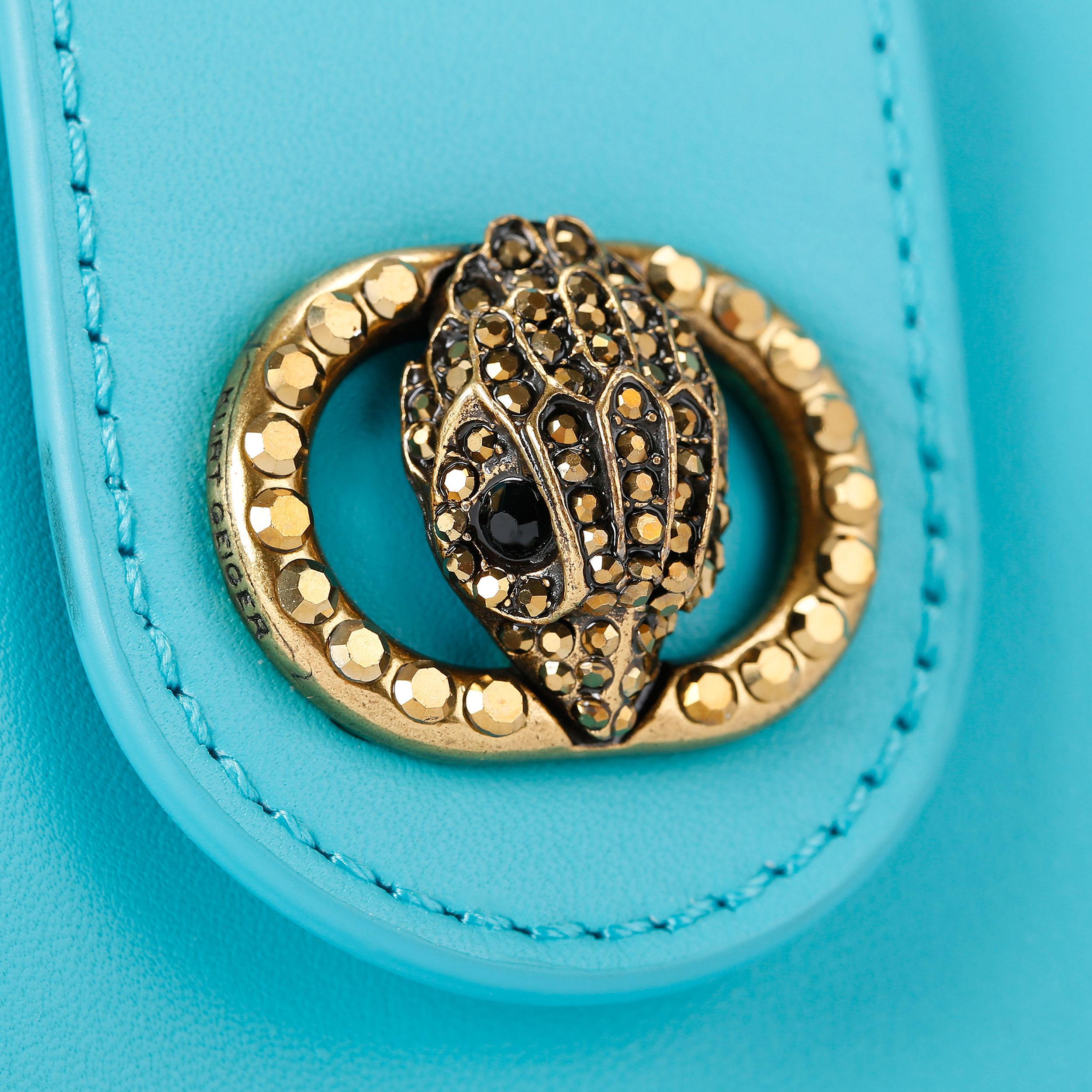 CHELSEA SM HOBO XBODY Turquoise Cross Body Purse by KURT GEIGER LONDON