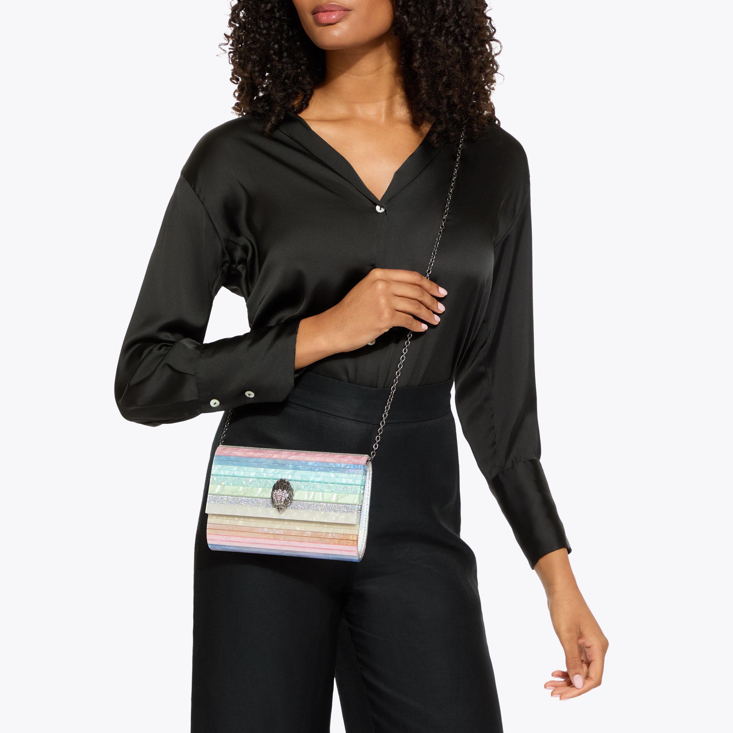 PARTY EAGLE CLUTCH Pastel Rainbow Clutch Bag by KURT GEIGER LONDON