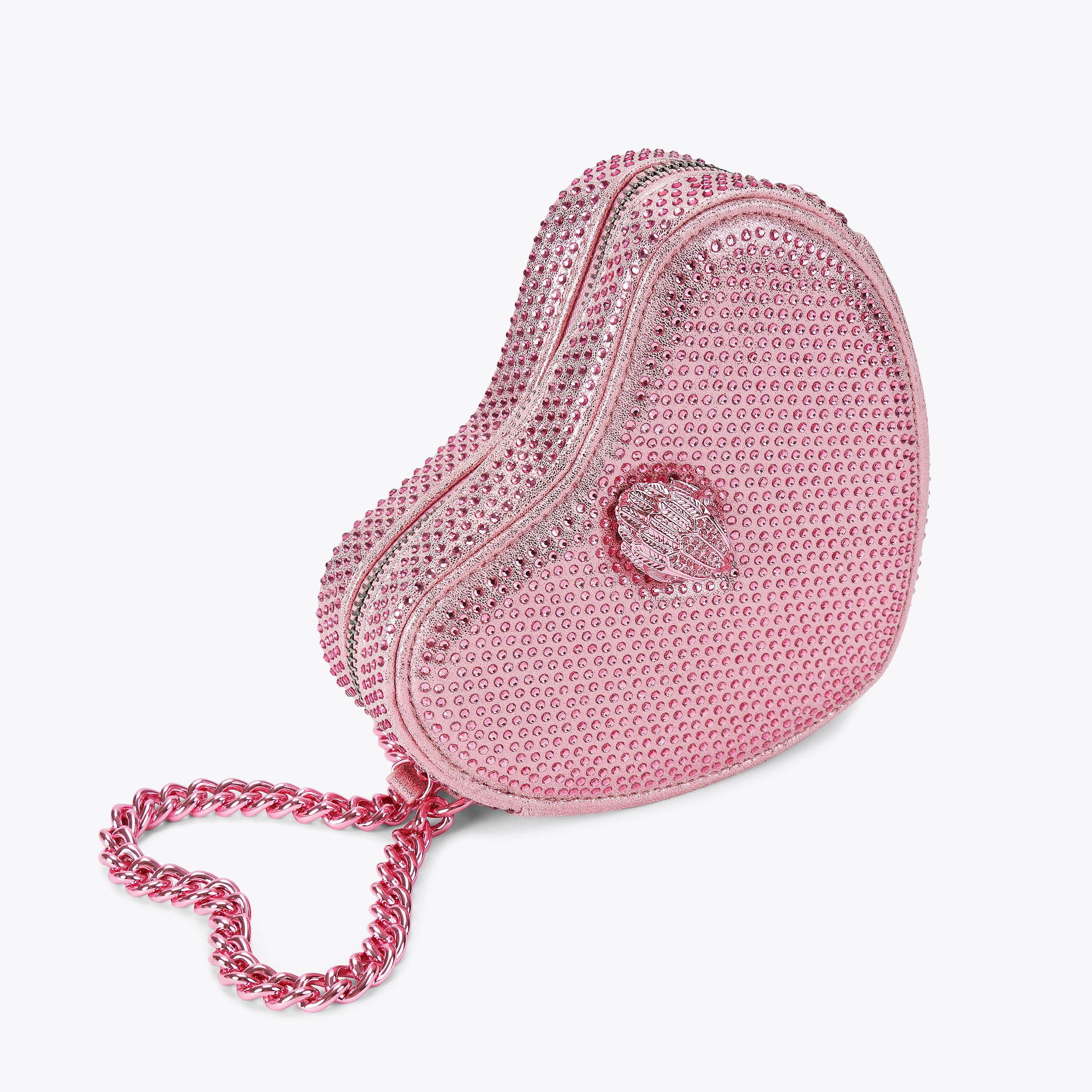 KENSINGTON HEART X BODY Pink Crystal Heart Purse by KURT GEIGER LONDON