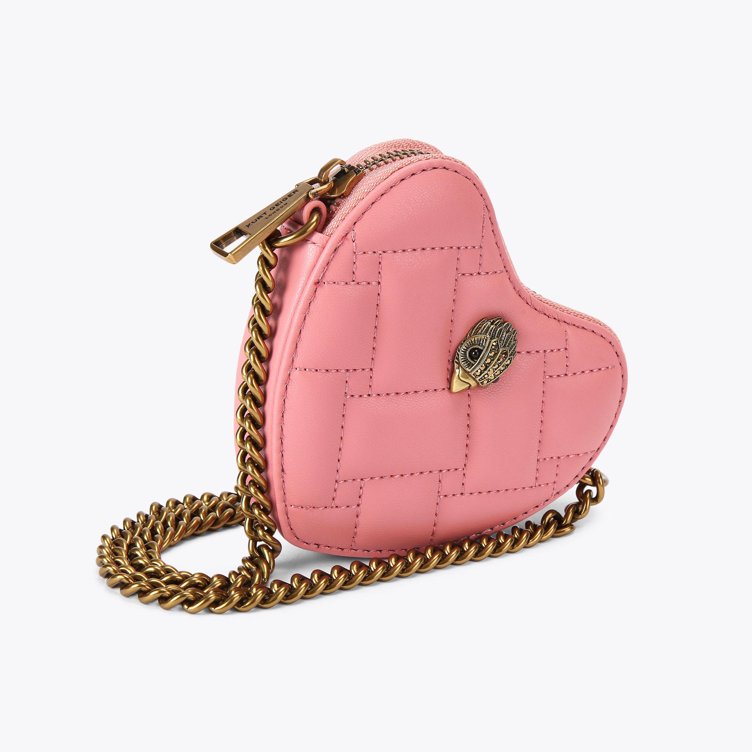 MICRO HEART CROSS BODY Pink Synthetic Cross Body Micro Bag by KURT ...