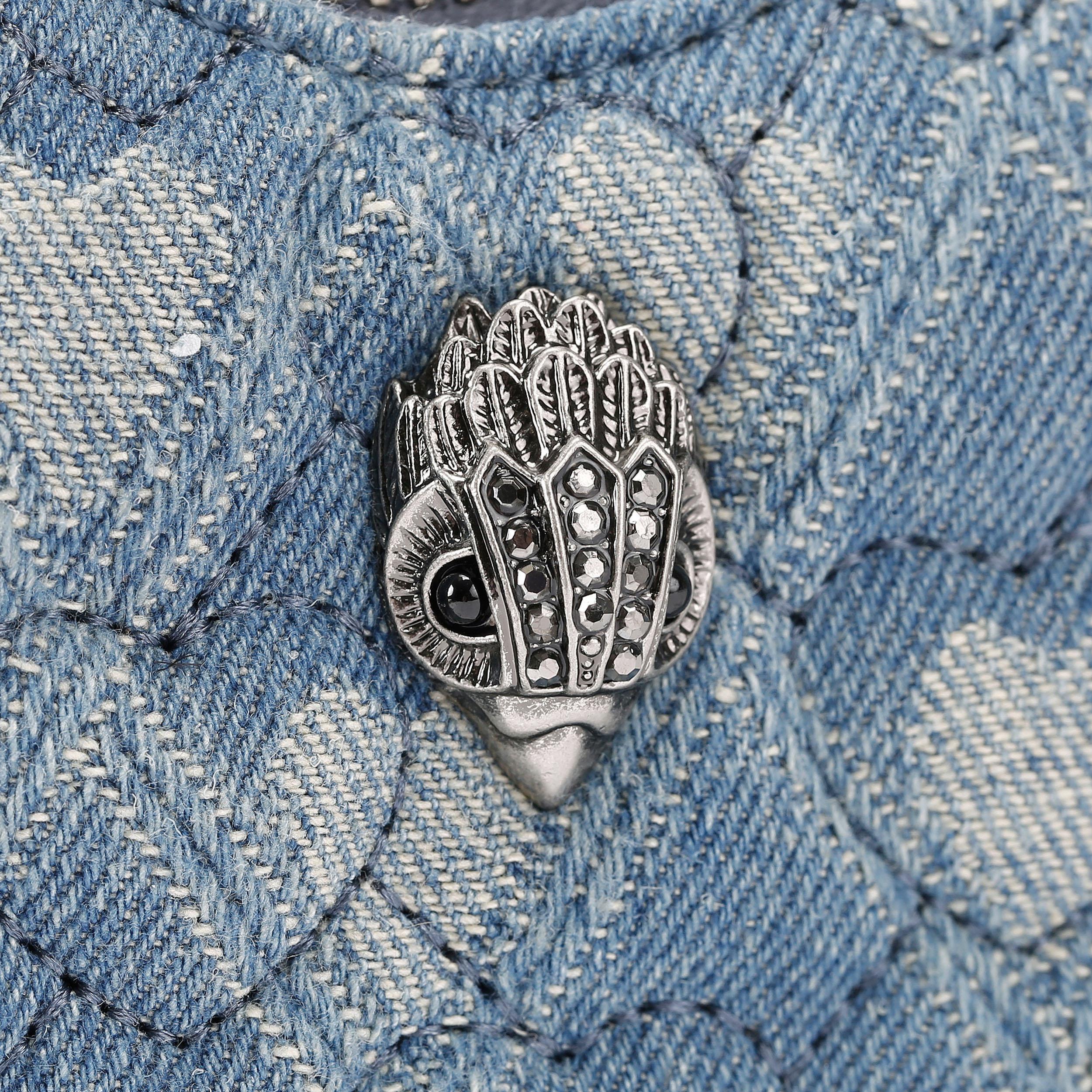 MICRO HEART CROSS BODY Denim Blue Cross Body Bag by KURT GEIGER LONDON