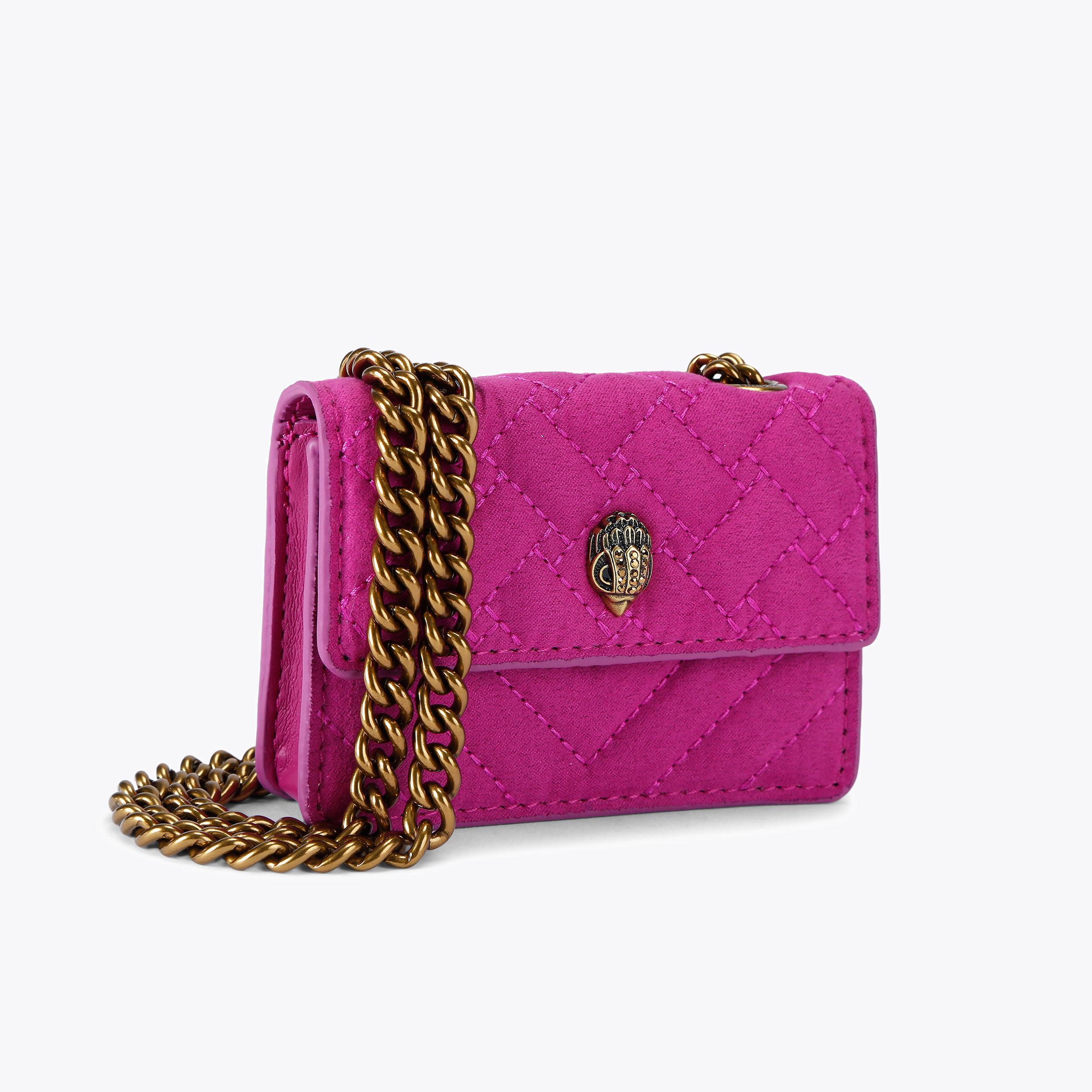 MICRO KENSINGTON Fuchsia Microsuede Mini Purse by KURT GEIGER LONDON