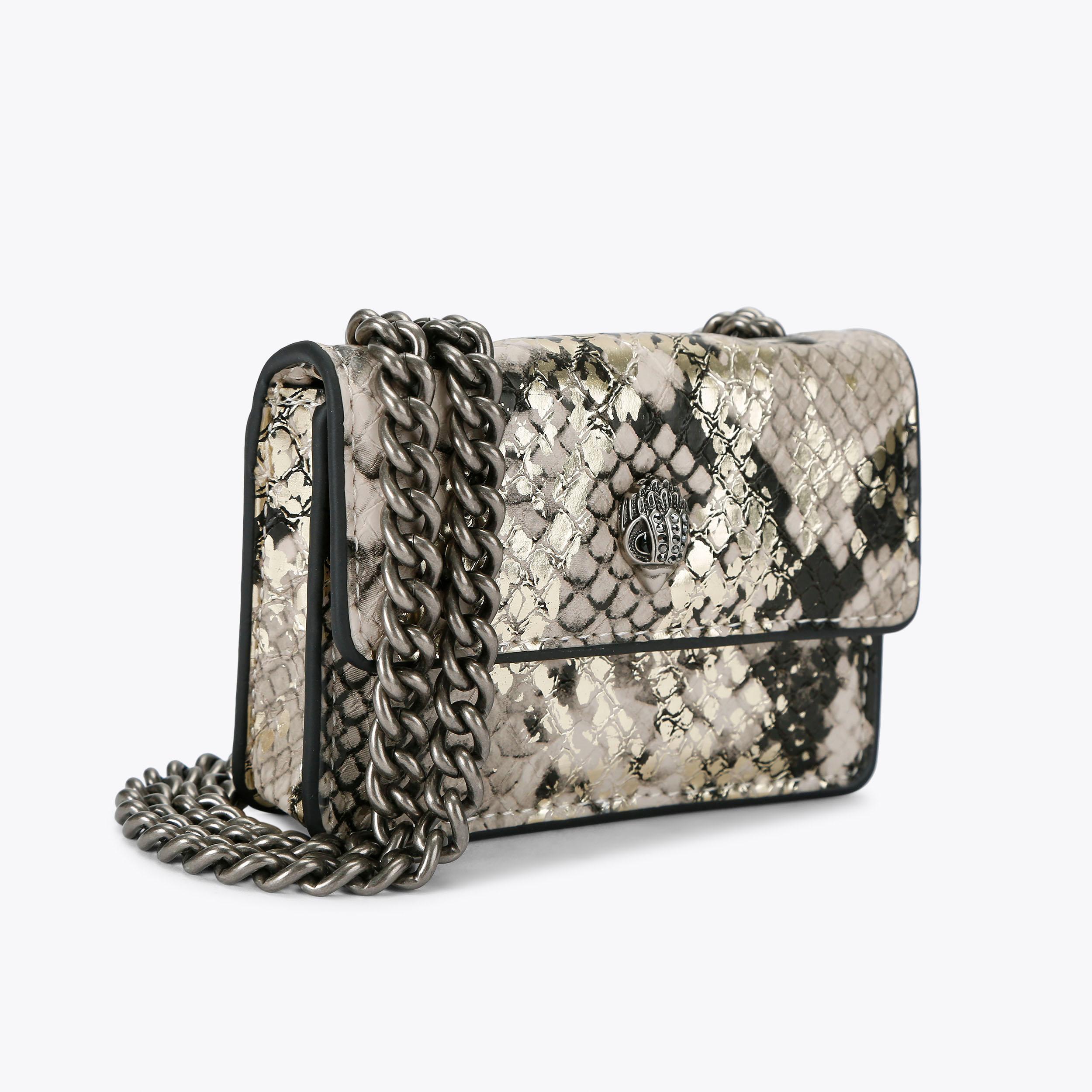 MICRO KENSINGTON Snake Print Micro Cross Body Purse by KURT GEIGER LONDON