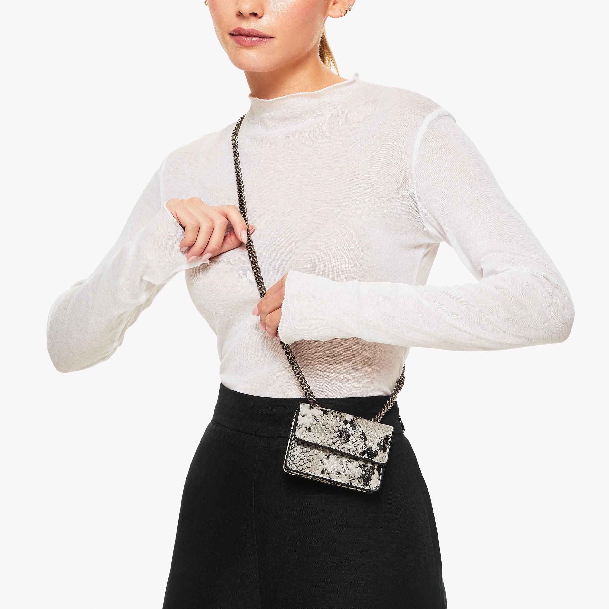 MICRO KENSINGTON Snake Print Micro Cross Body Purse by KURT GEIGER LONDON