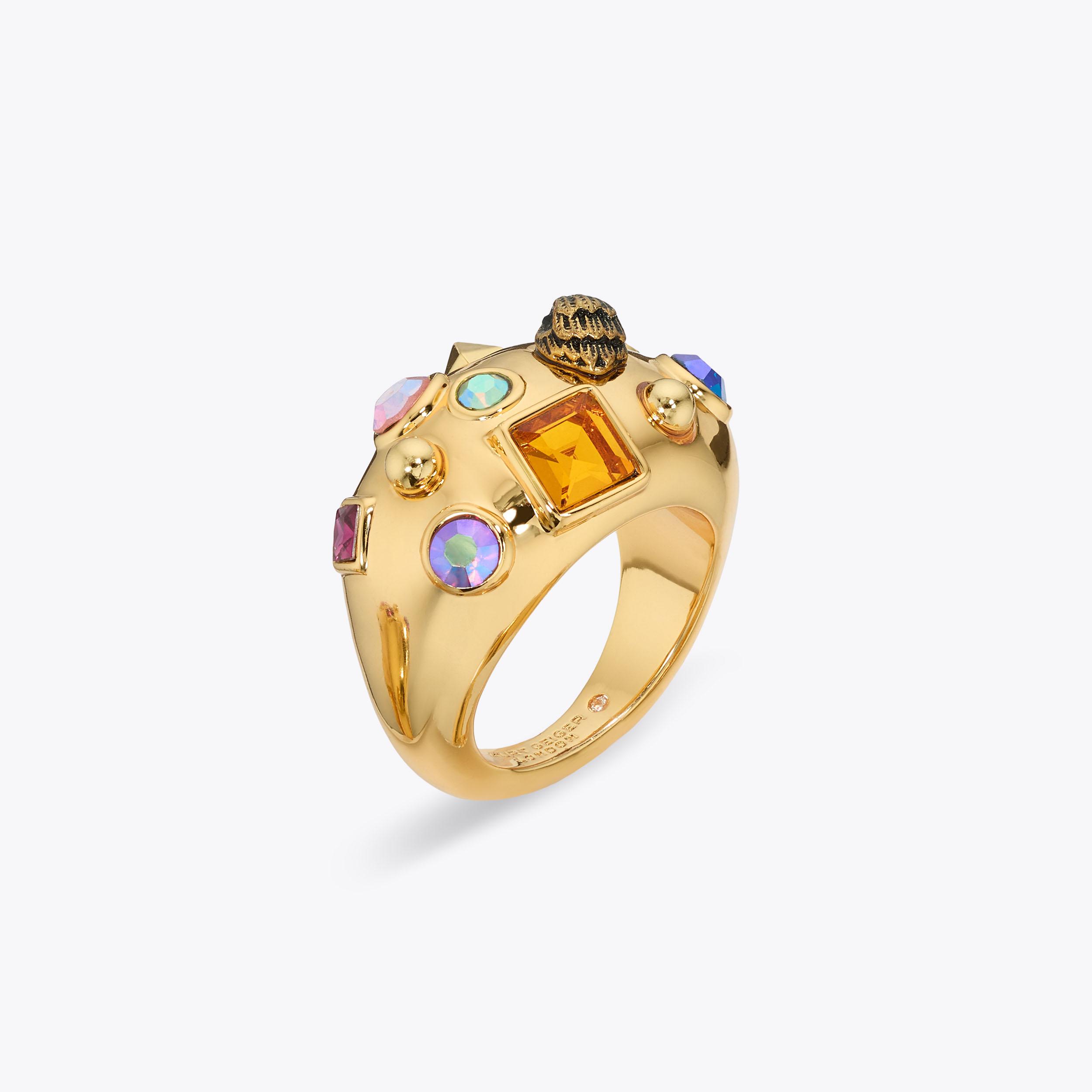 CRYSTAL MIX RING Crystal Mixed Ring by KURT GEIGER LONDON