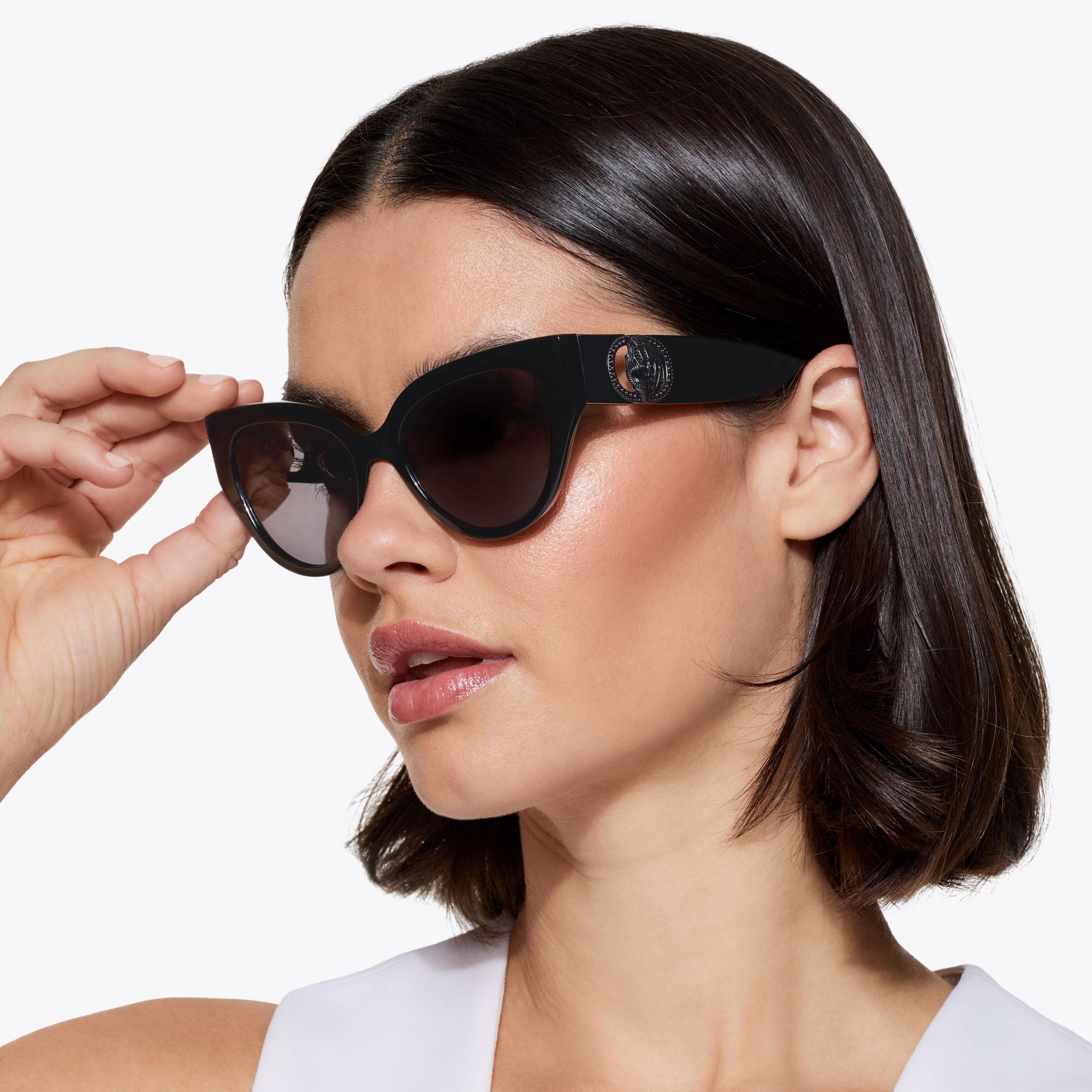 CHELSEA CAT EYE Black Acetate Cat Eye Sunglasses by KURT GEIGER LONDON