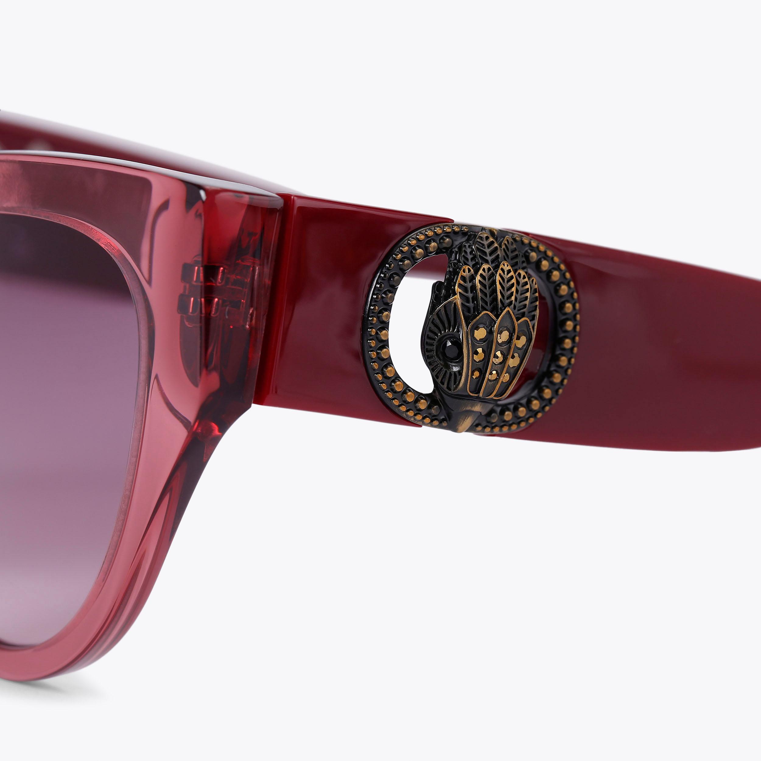 CHELSEA CAT EYE Pink Acetate Sunglasses by KURT GEIGER LONDON