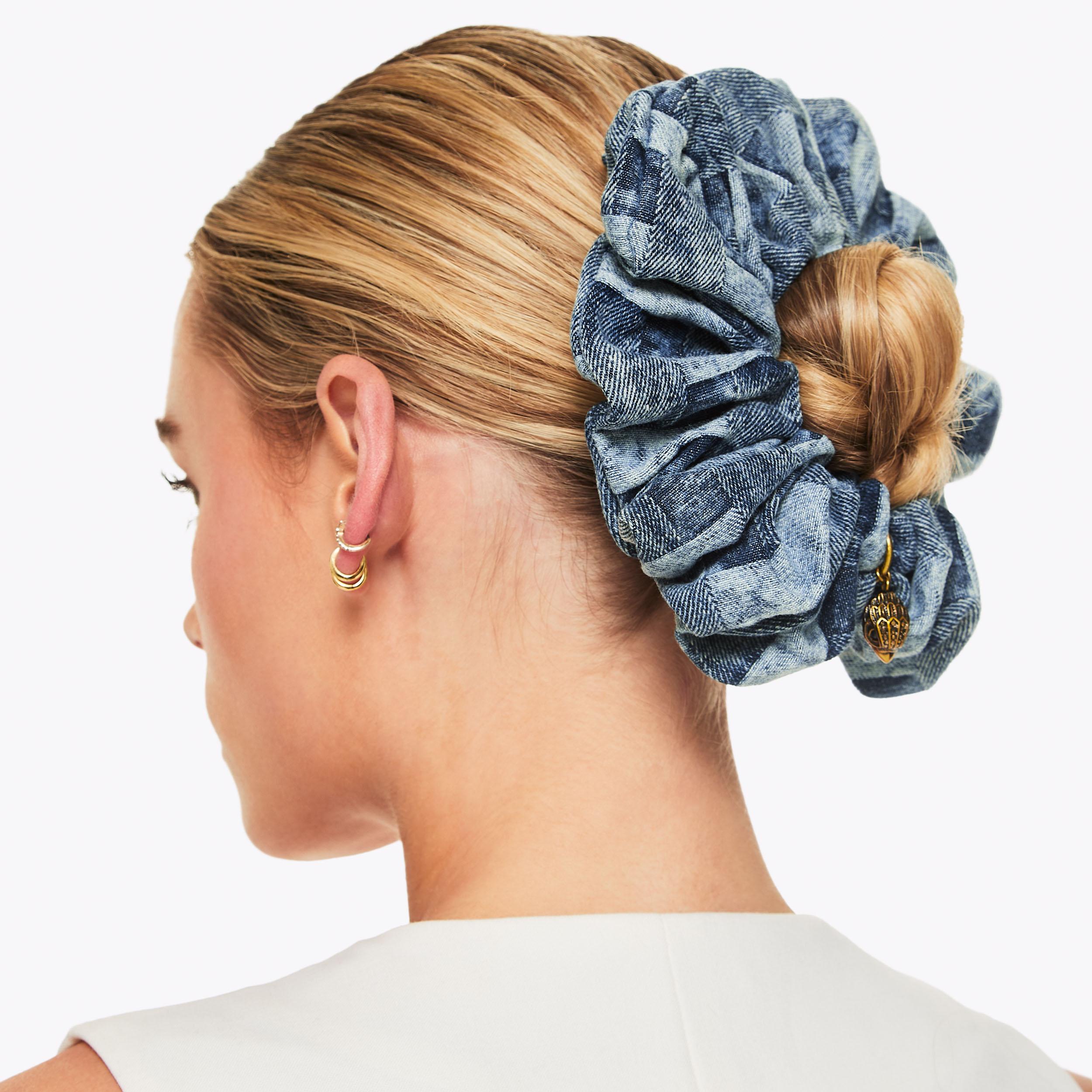 DENIM SCRUNCHIE Denim Scrunchie by KURT GEIGER LONDON