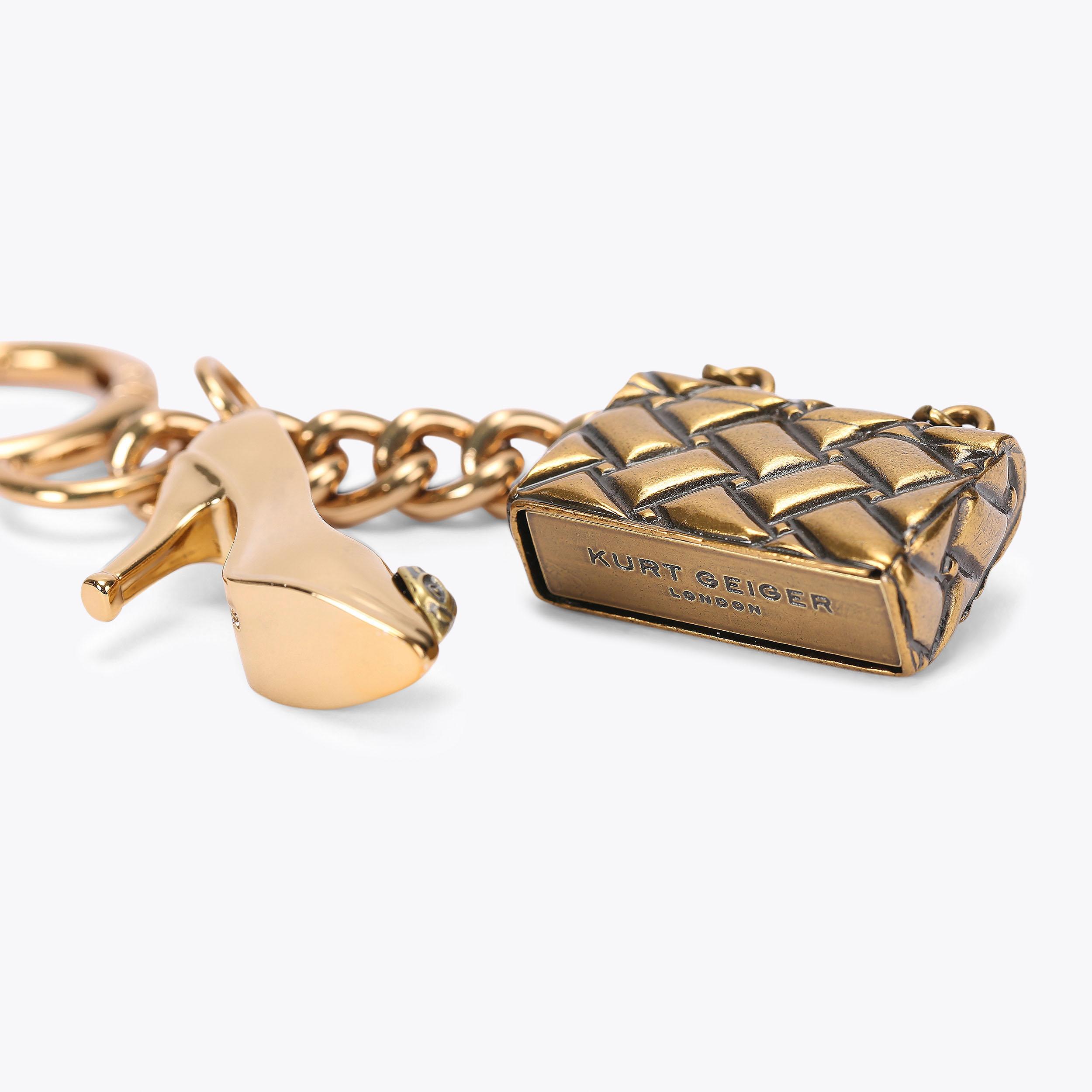 2CHARM KENSINGTON KEYRING Brass Keyring by KURT GEIGER LONDON