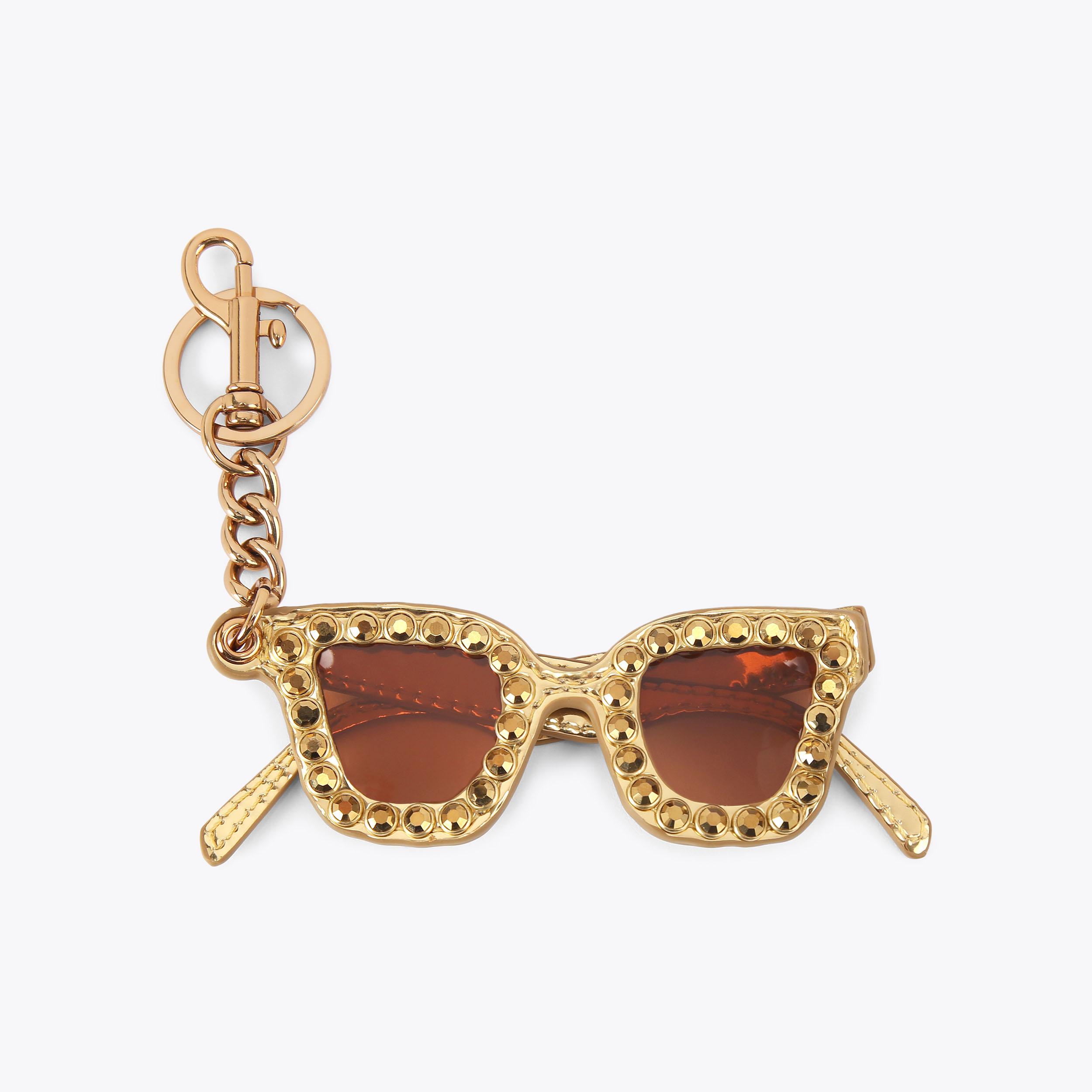 SUNGLASSES CHARM KEYRING Gold Sunglasses Charm Keyring by KURT GEIGER ...
