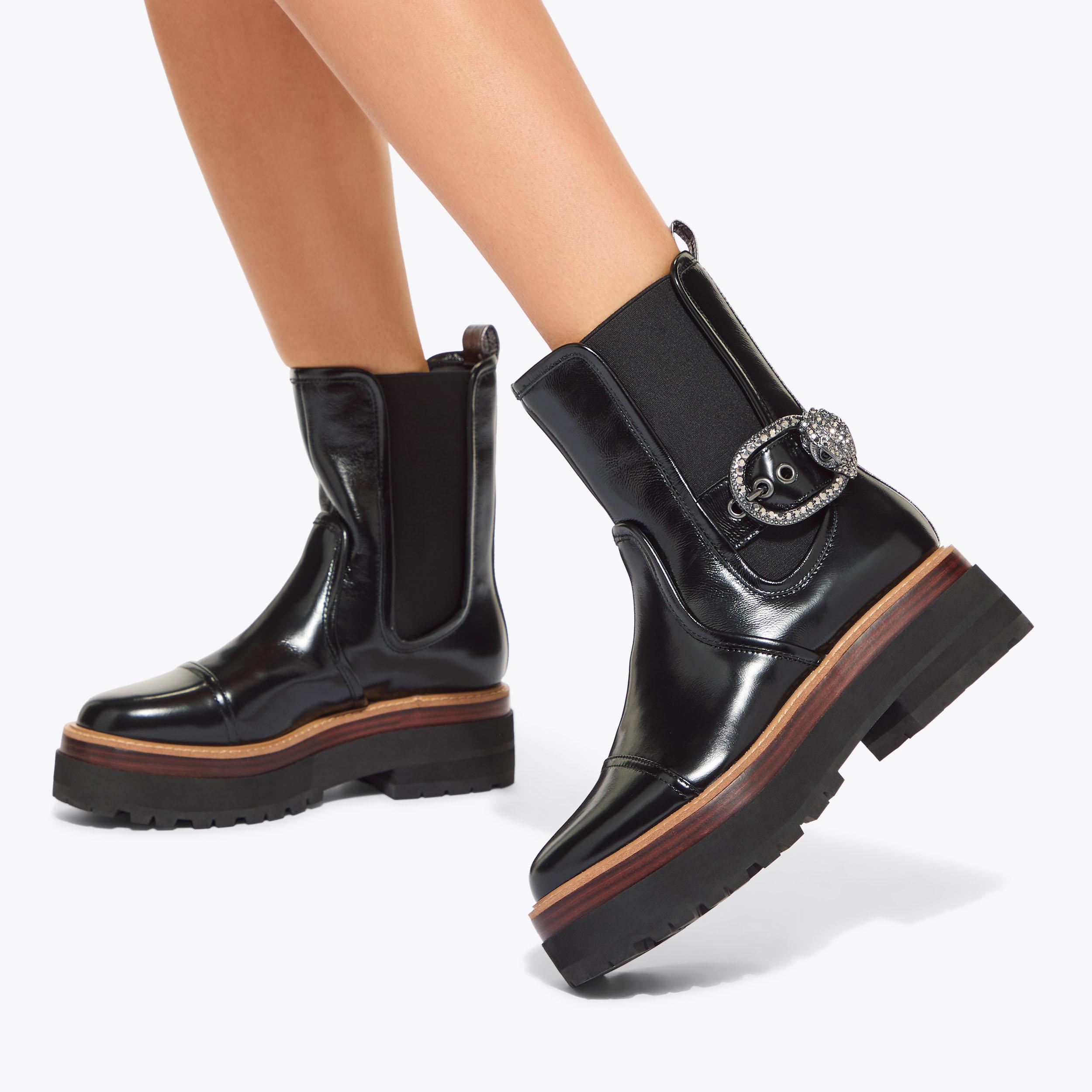 MAYFAIR CHELSEA BOOT Black Leather Chelsea Boot by KURT GEIGER LONDON