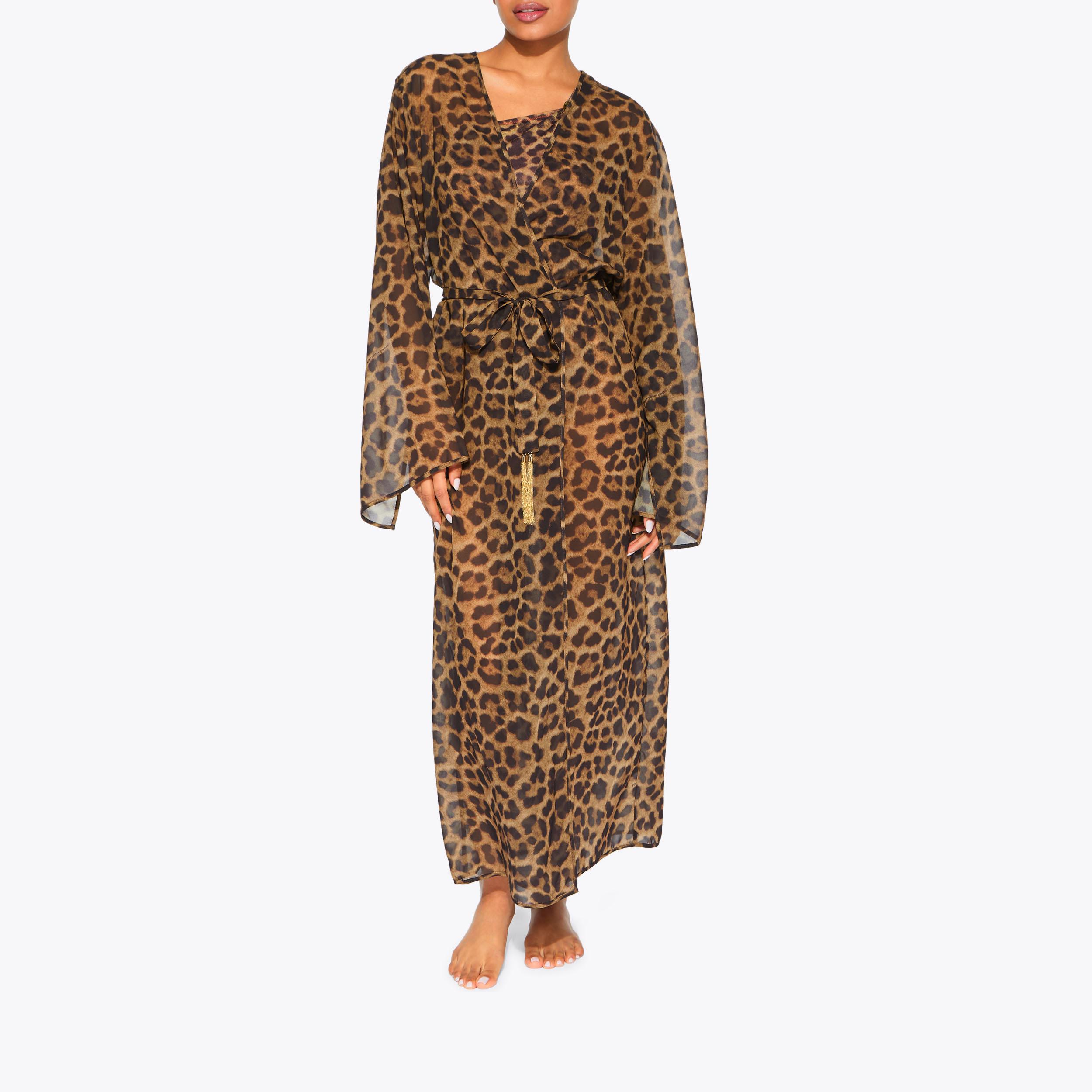 RESORT ROBE Leopard Print Swim Robe by KURT GEIGER LONDON