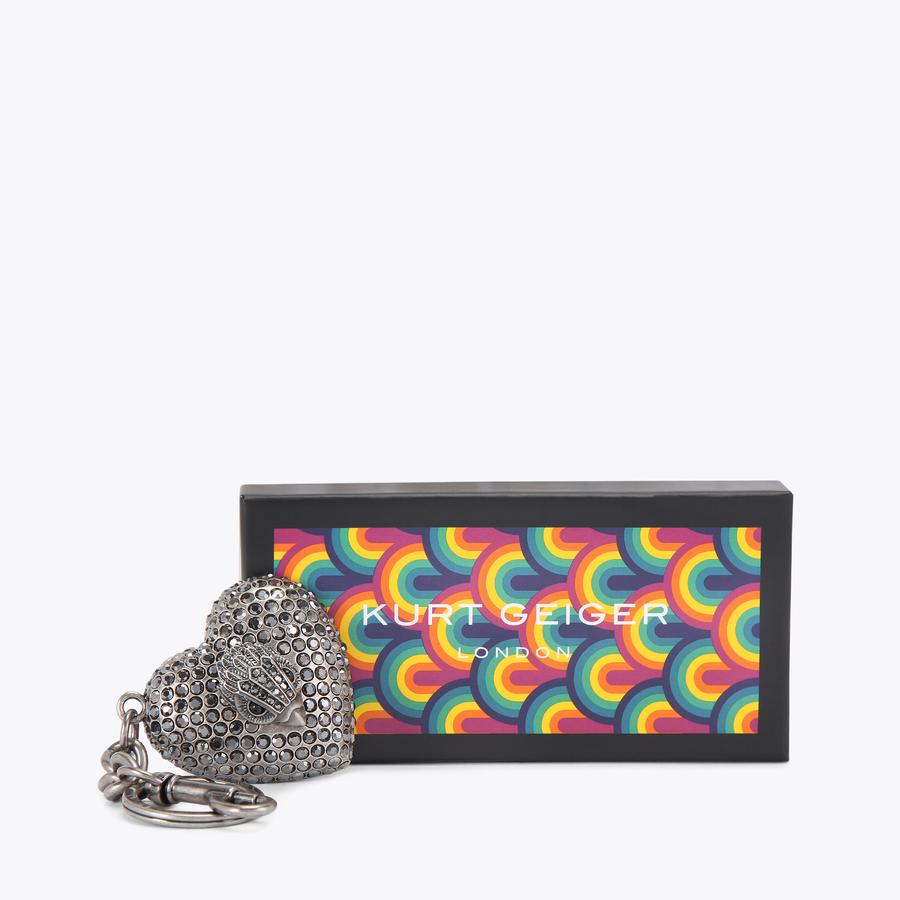 HEART CRYSTAL KEYRING Heart Crystal Keyring by KURT GEIGER HEART CRYSTAL KEYRING Heart Crystal Keyring by KURT GEIGER