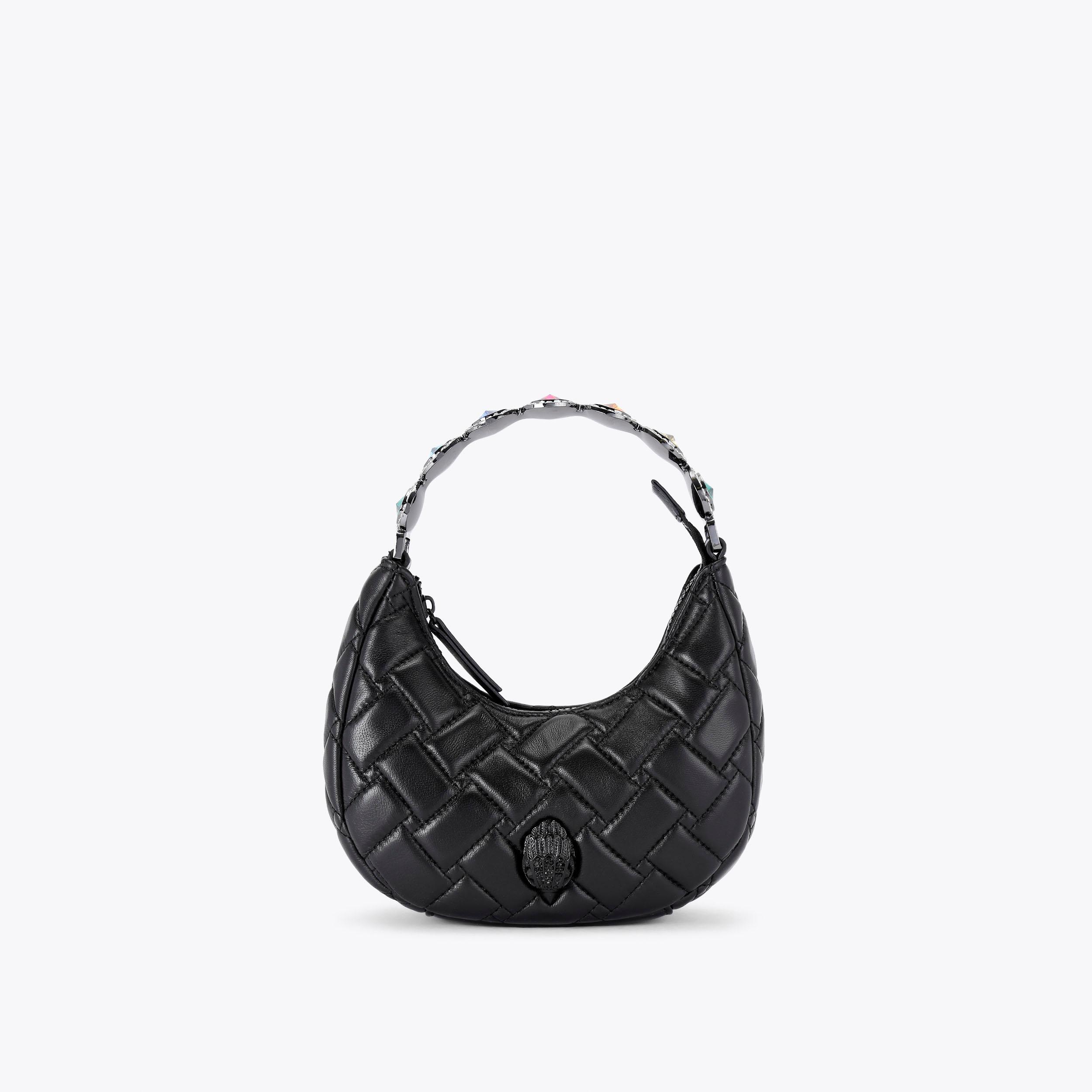 SM OCTAVIA MOONBAG DR Black Clutch Octavia Purse by KURT GEIGER LONDON