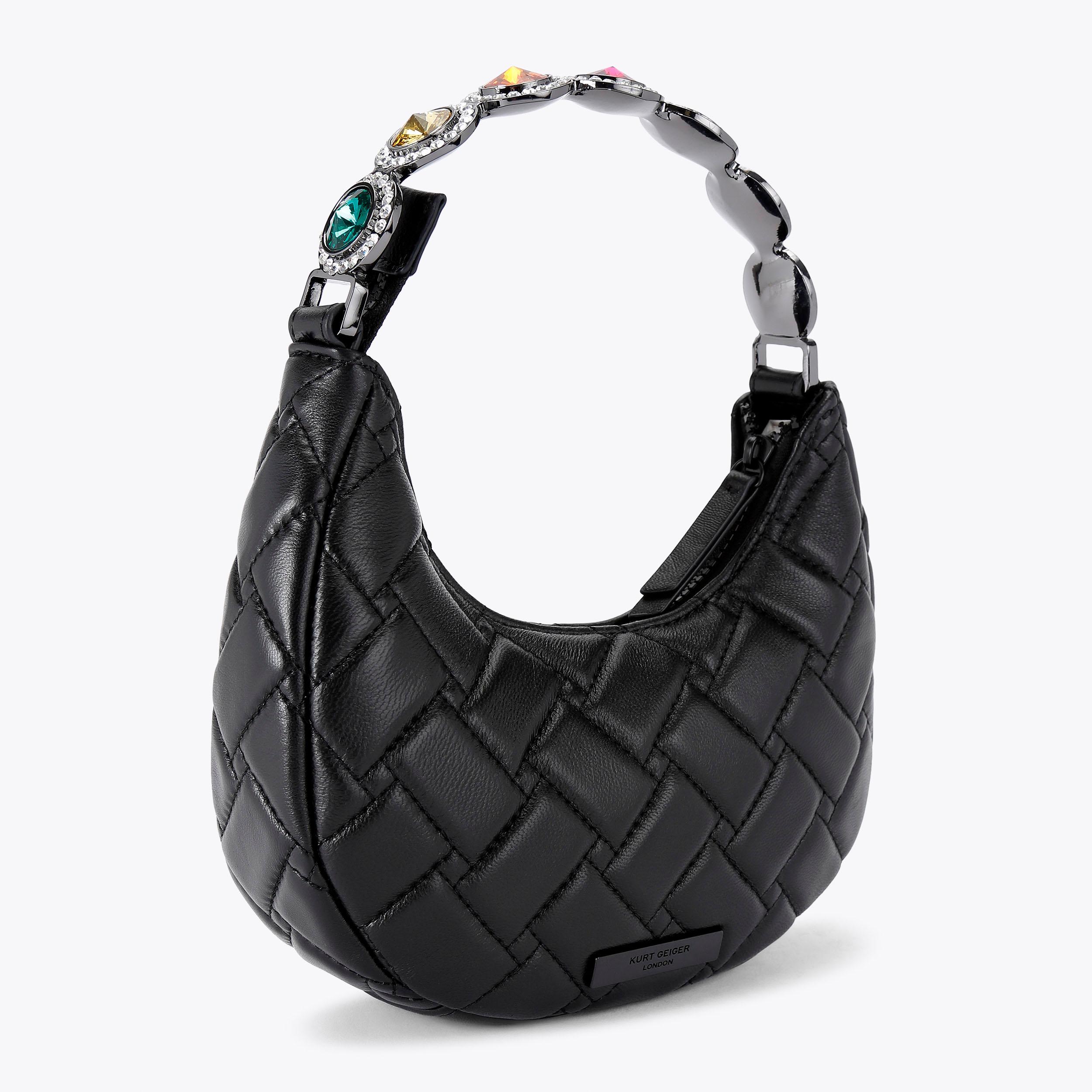 SM OCTAVIA MOONBAG DR Black Clutch Octavia Purse by KURT GEIGER LONDON