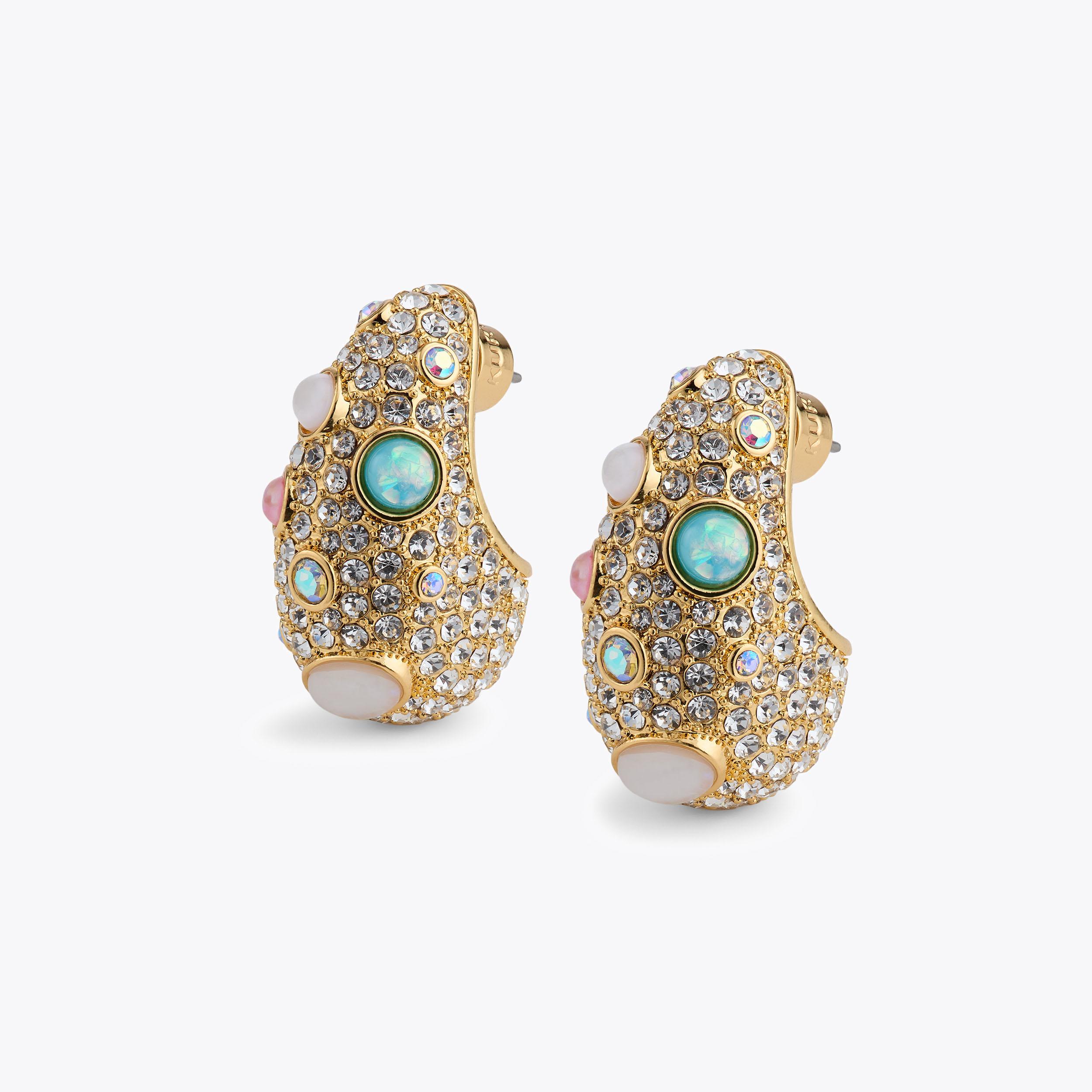 OPAL MIX PAVE EARRINGS Opal Mix Pave Earrings by KURT GEIGER LONDON