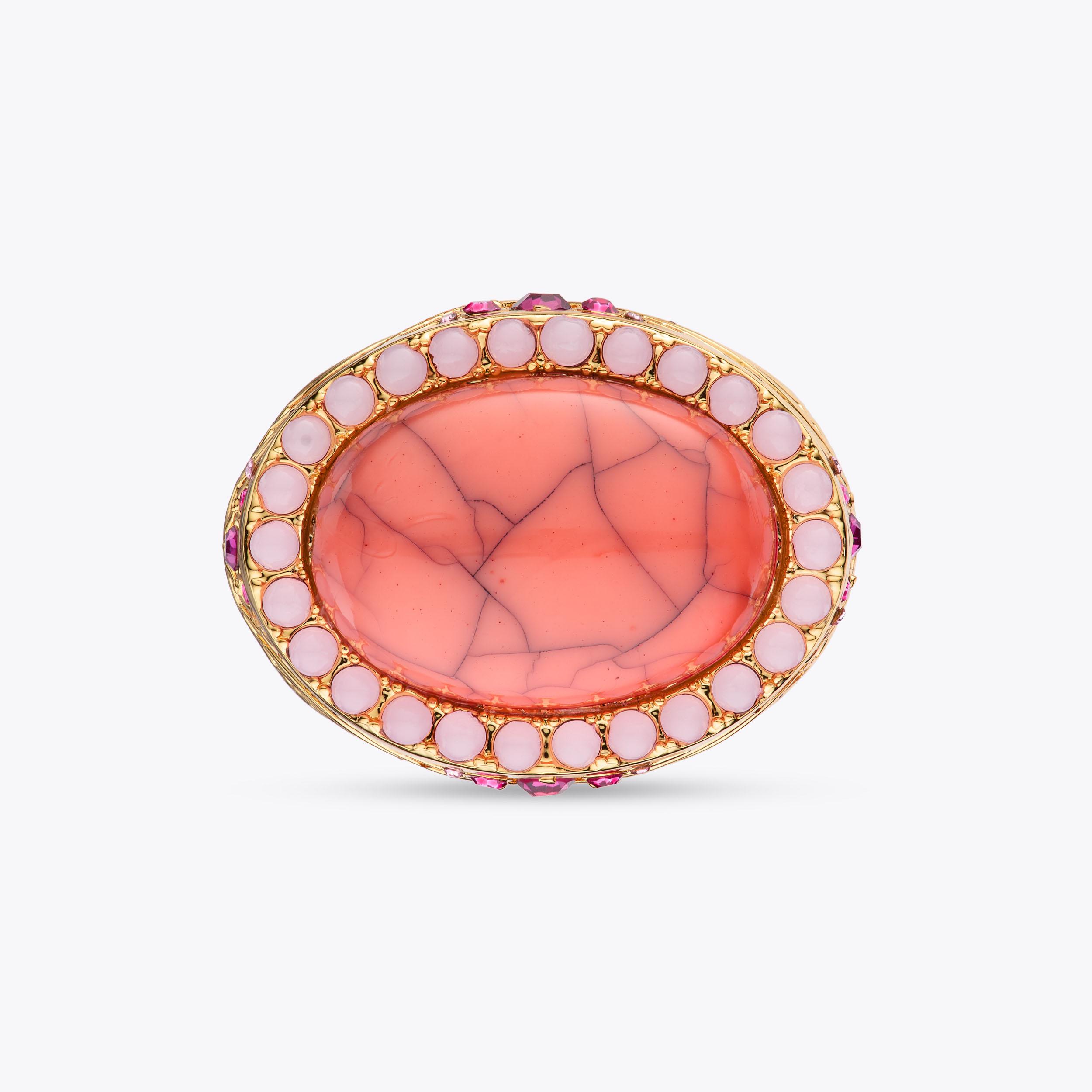 XL OVAL COCKTAIL RING Red Stone Ring by KURT GEIGER LONDON