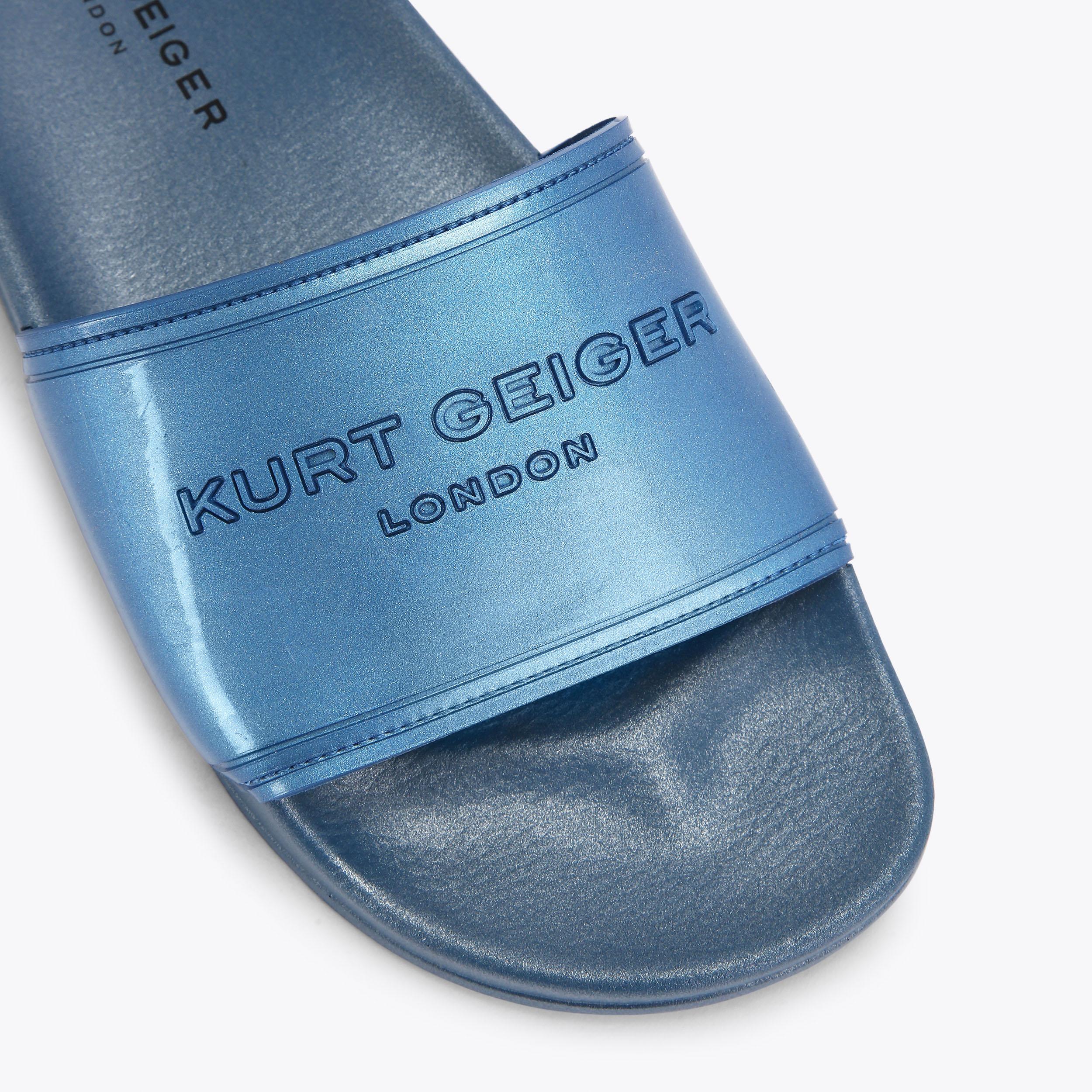 KGL POOL SLIDER MENS Mens Blue Pool Slide by KURT GEIGER LONDON
