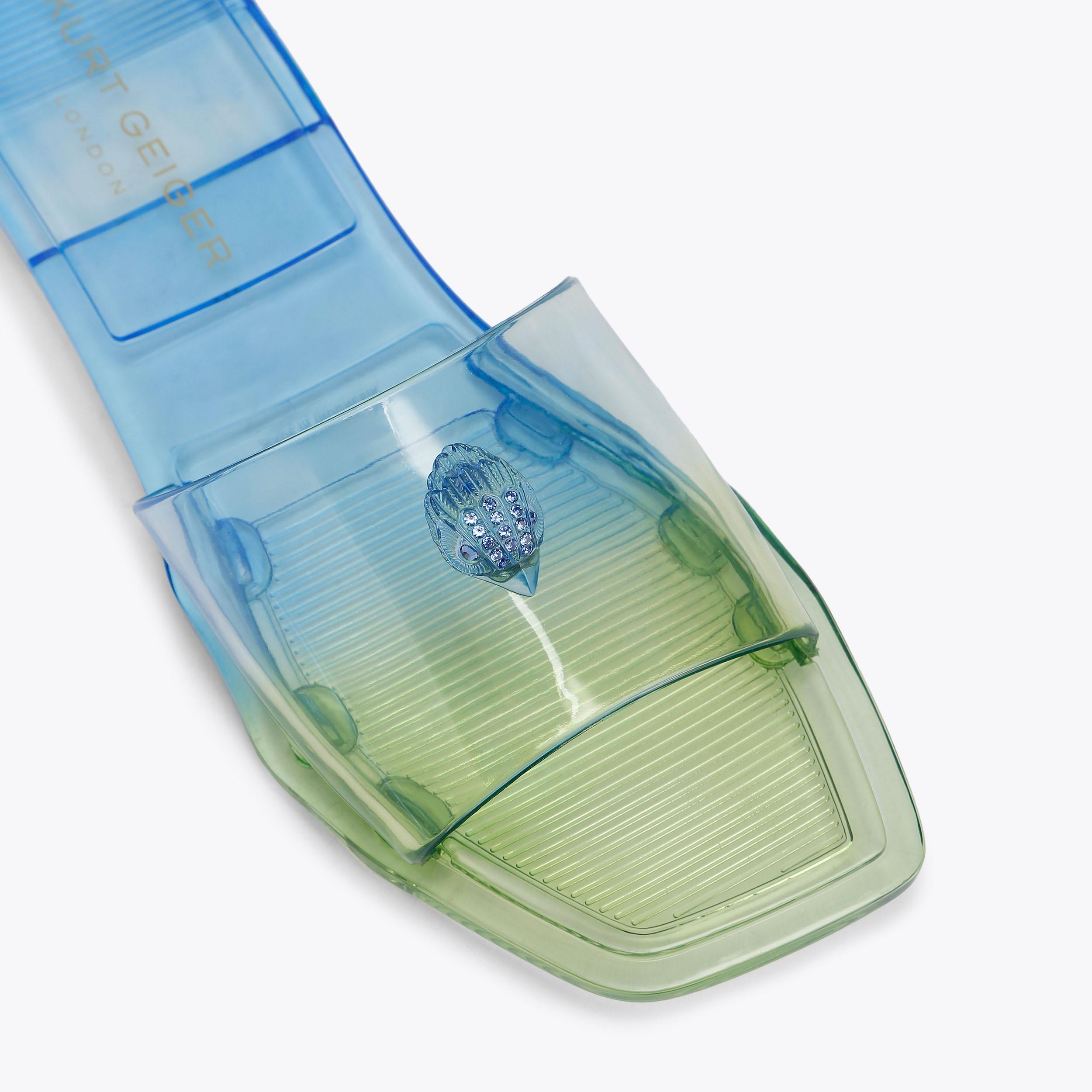 MADDISON SLIDE Blue Perspex Slide On Sandal by Kurt Geiger London