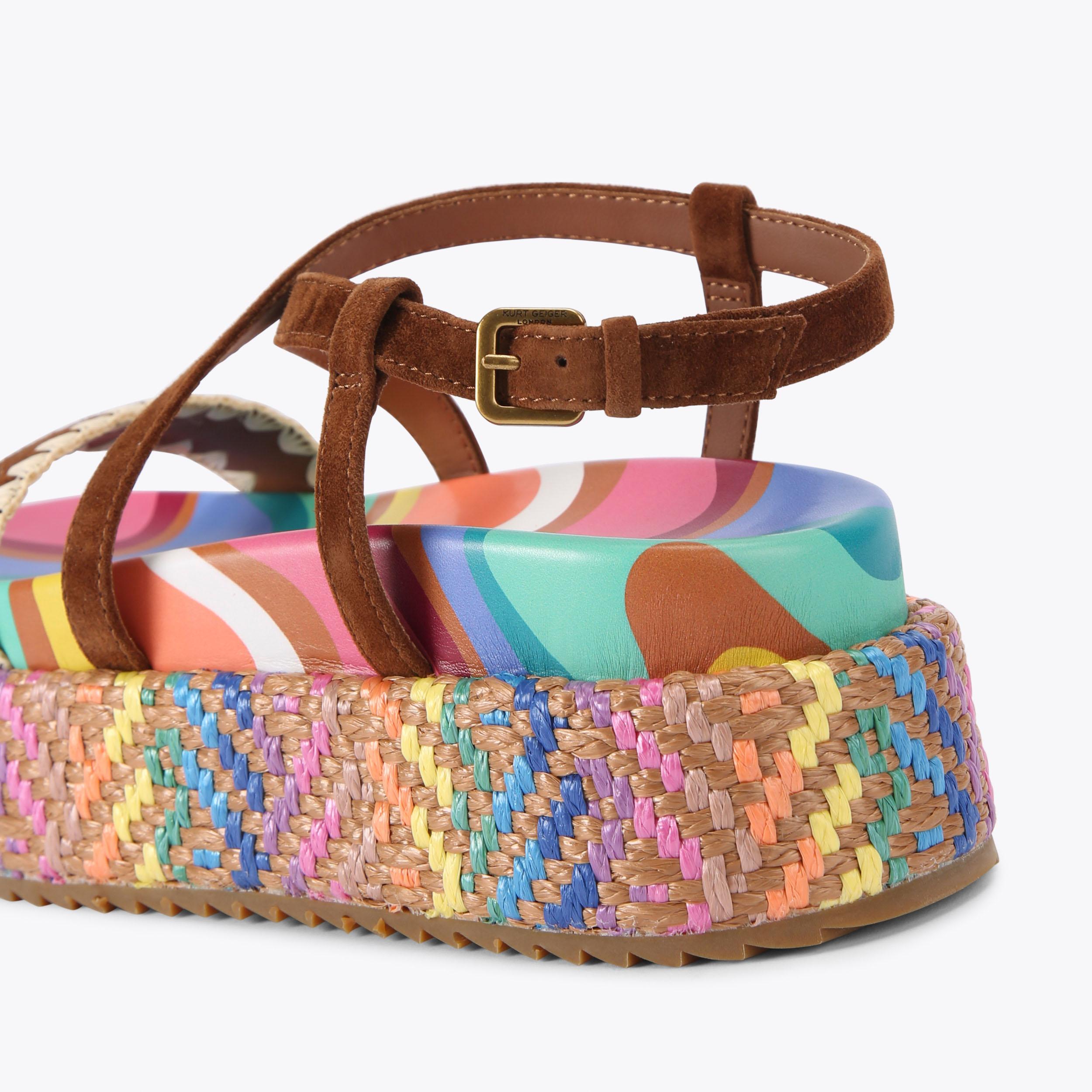 CHELSEA FLATFORM SANDAL Rainbow Wave Flatform Chunky Sandal by KURT ...