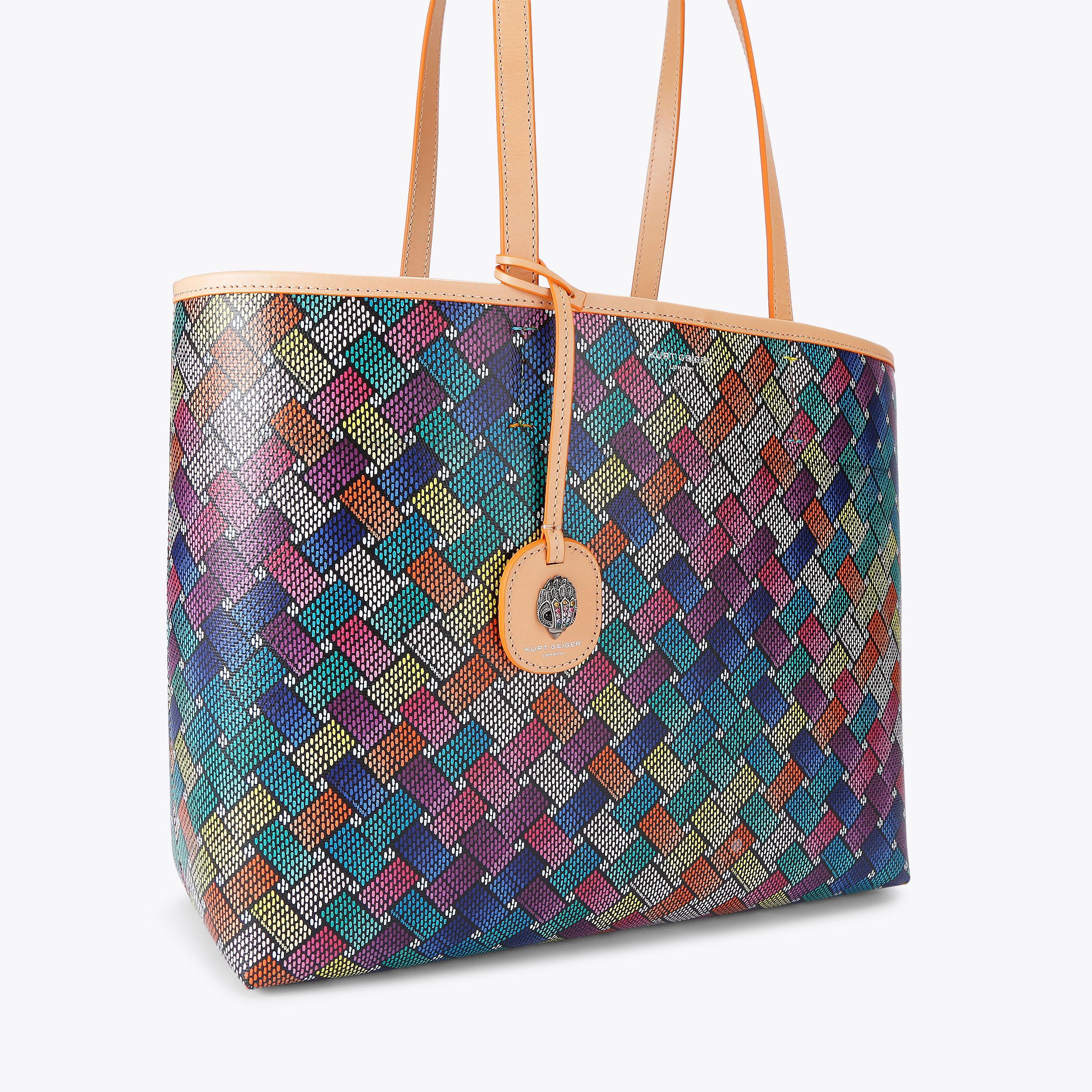 CAMDEN SHOPPER BAG Rainbow Monogram Shopper Bag by KURT GEIGER LONDON