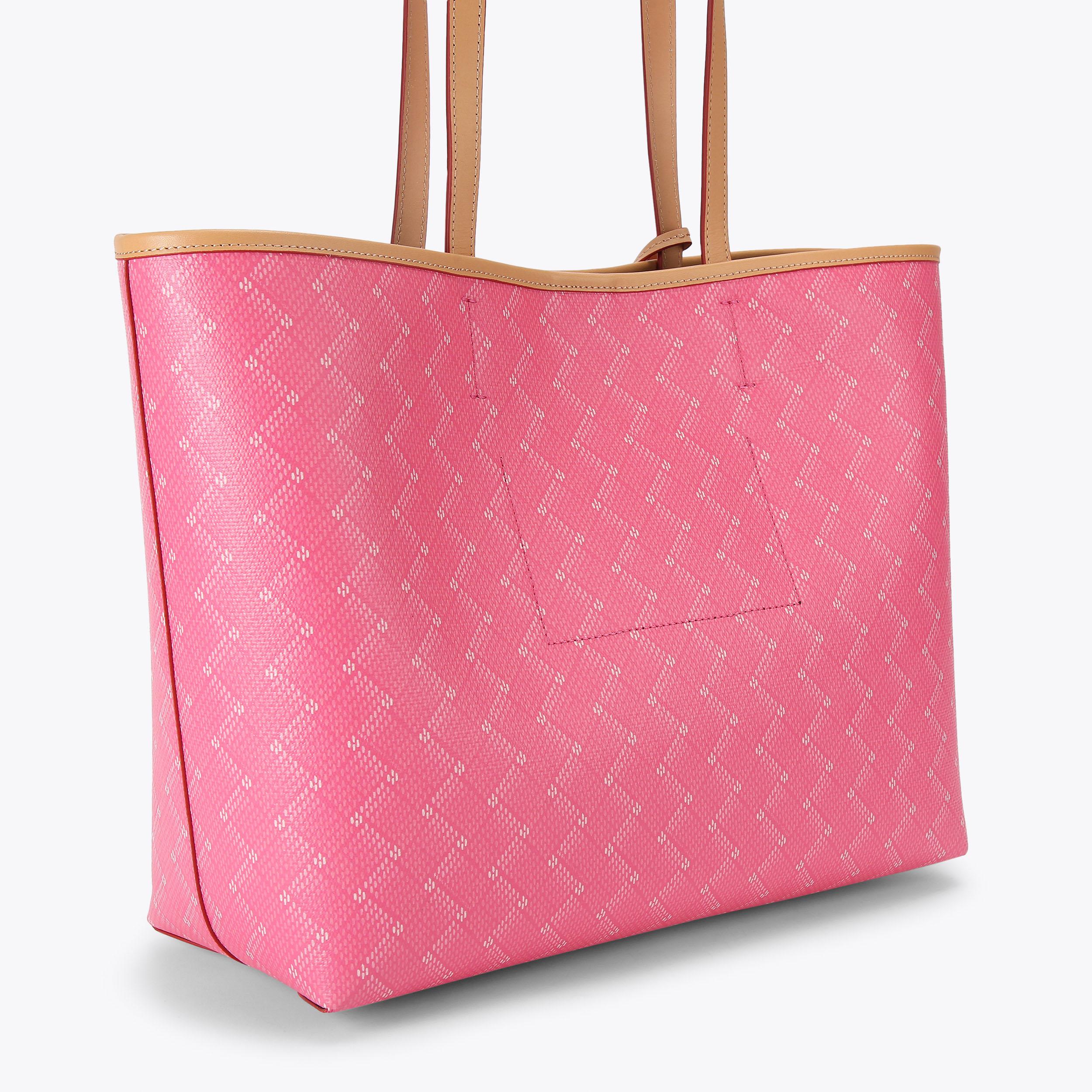 CAMDEN SHOPPER BAG Pink Monogram Shopper Bag by KURT GEIGER CAMDEN SHOPPER BAG Pink Monogram Shopper Bag by KURT GEIGER