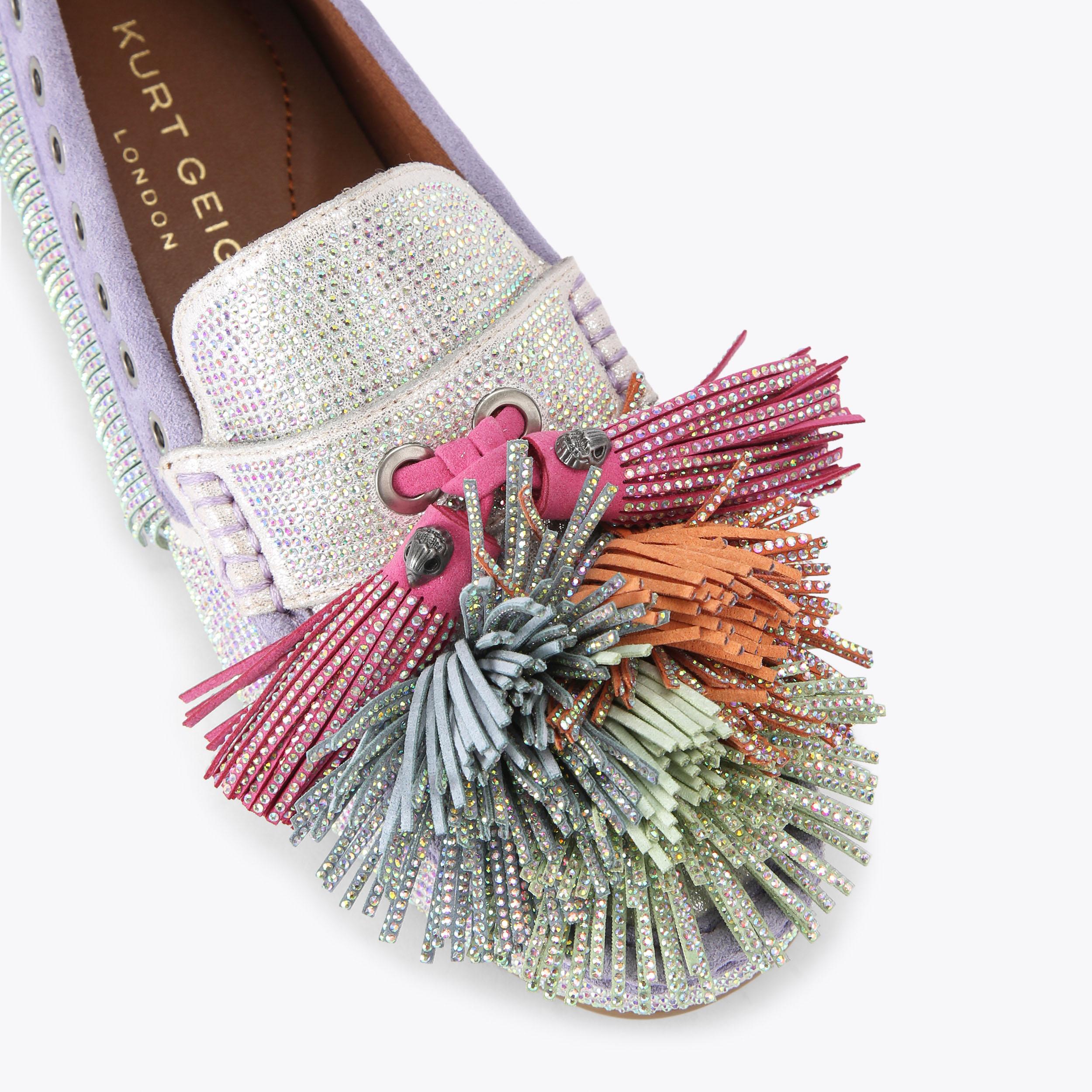 POM POM MOCCASIN Slip On Pom Pom Loafer by KURT GEIGER LONDON