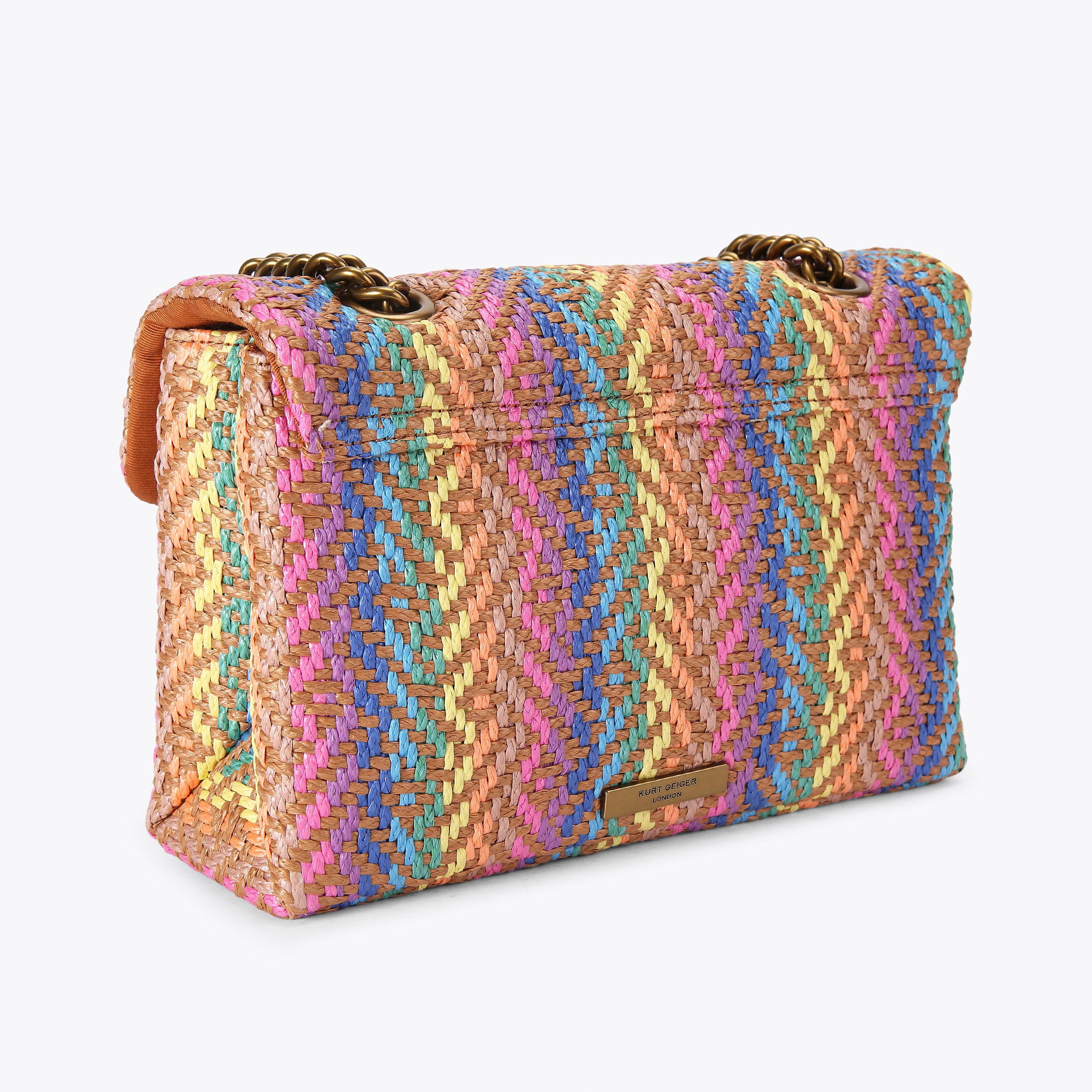 KENSINGTON BAG Rainbow Woven Shoulder Bag by KURT GEIGER LONDON