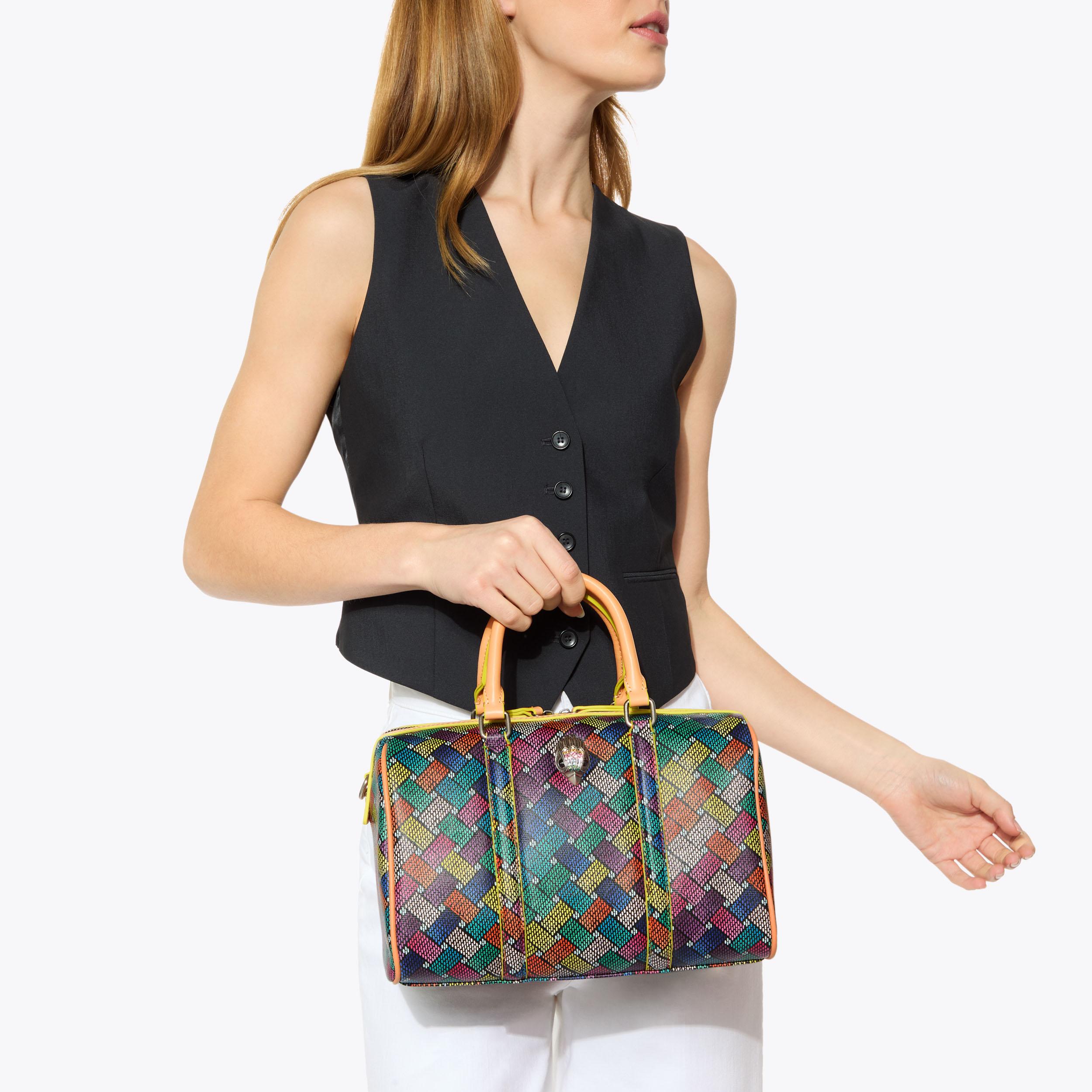 CAMDEN BOSTON Rainbow Canvas Bowling purse by KURT GEIGER LONDON