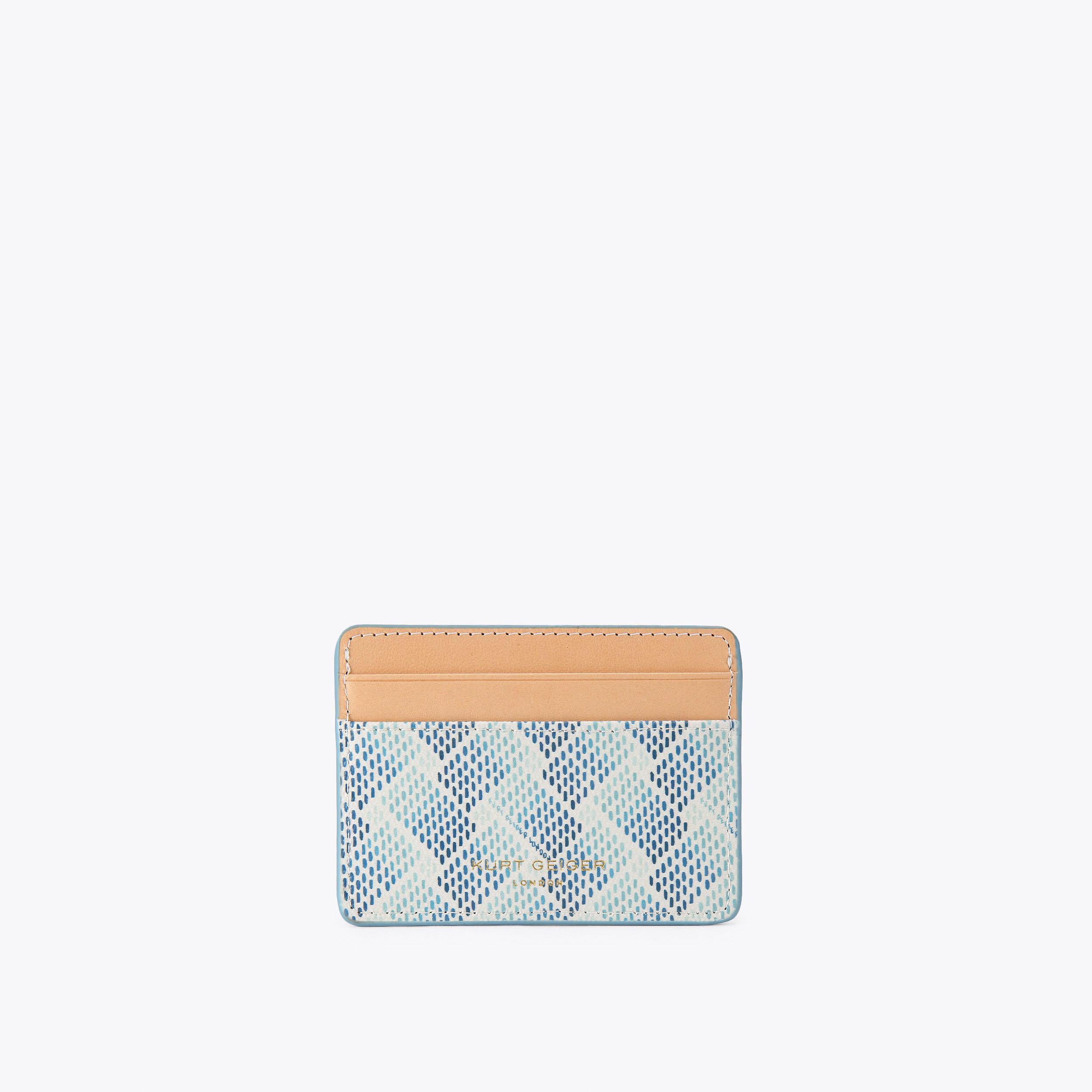 CAMDEN CARD HOLDER Blue White Canvas Card Holder by KURT GEIGER LONDON