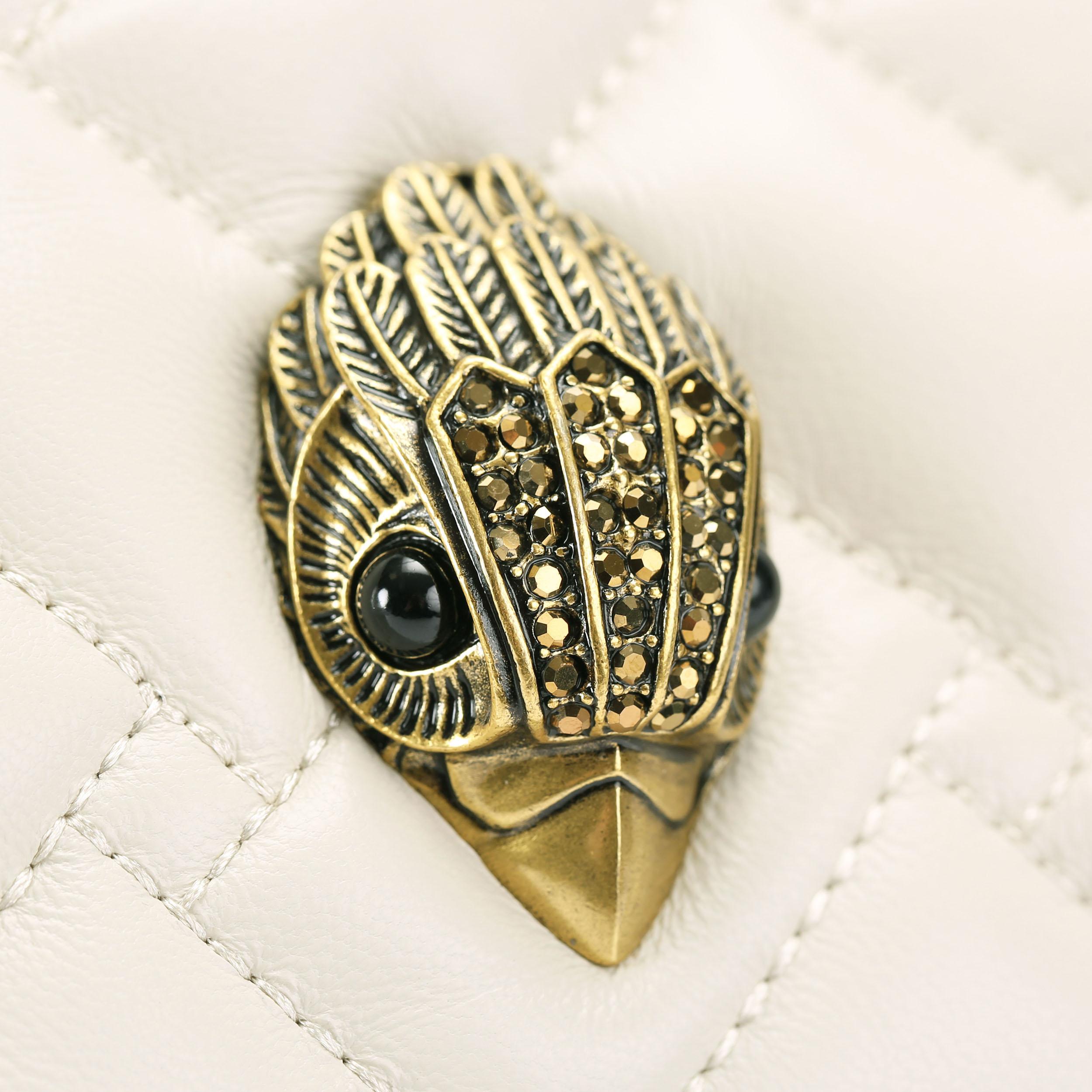 KENSINGTON STRING TOTE White Leather String Tote Bag by KURT GEIGER LONDON