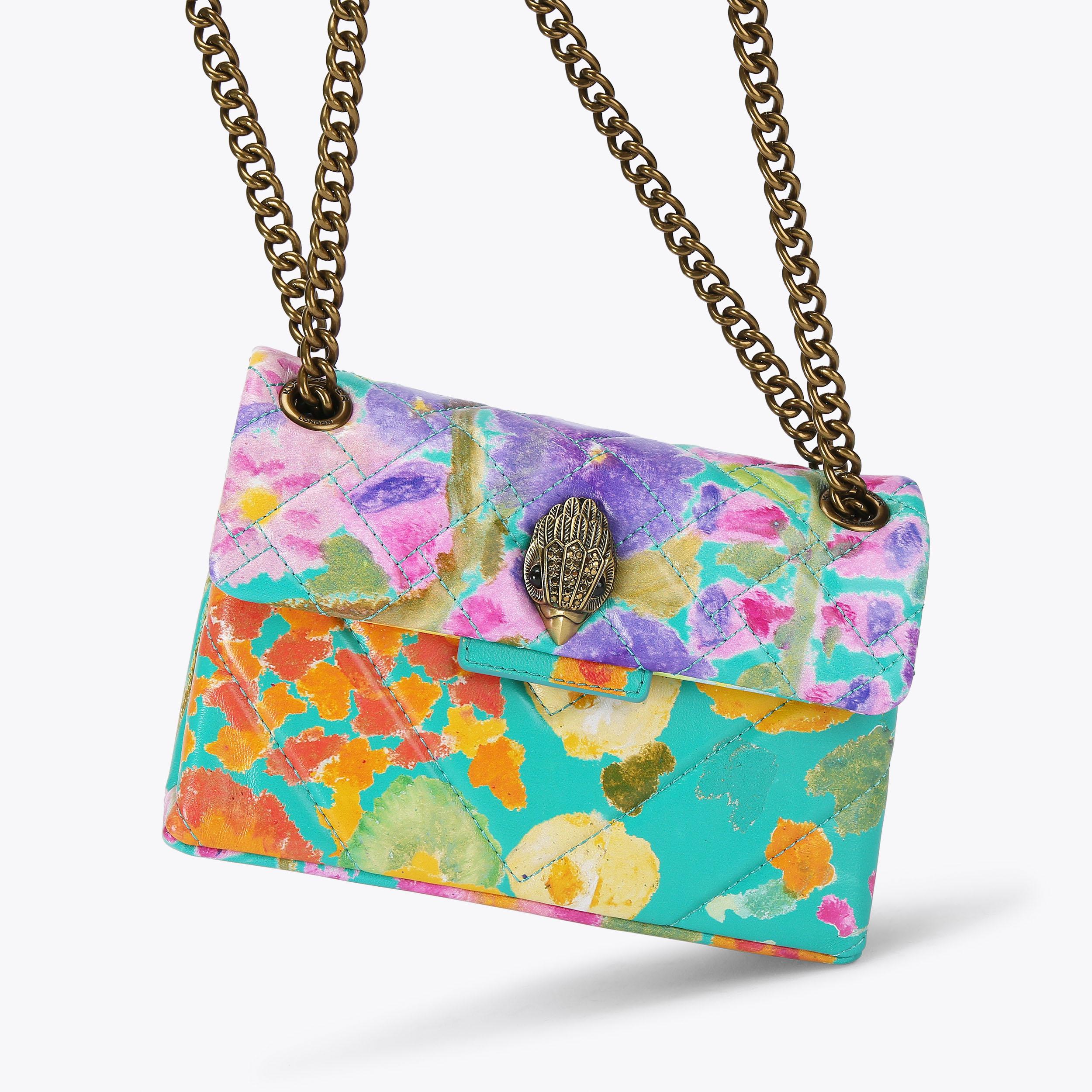 LEATHER MINI KENSINGTON Floral Printed Mini Purse by KURT GEIGER LONDON