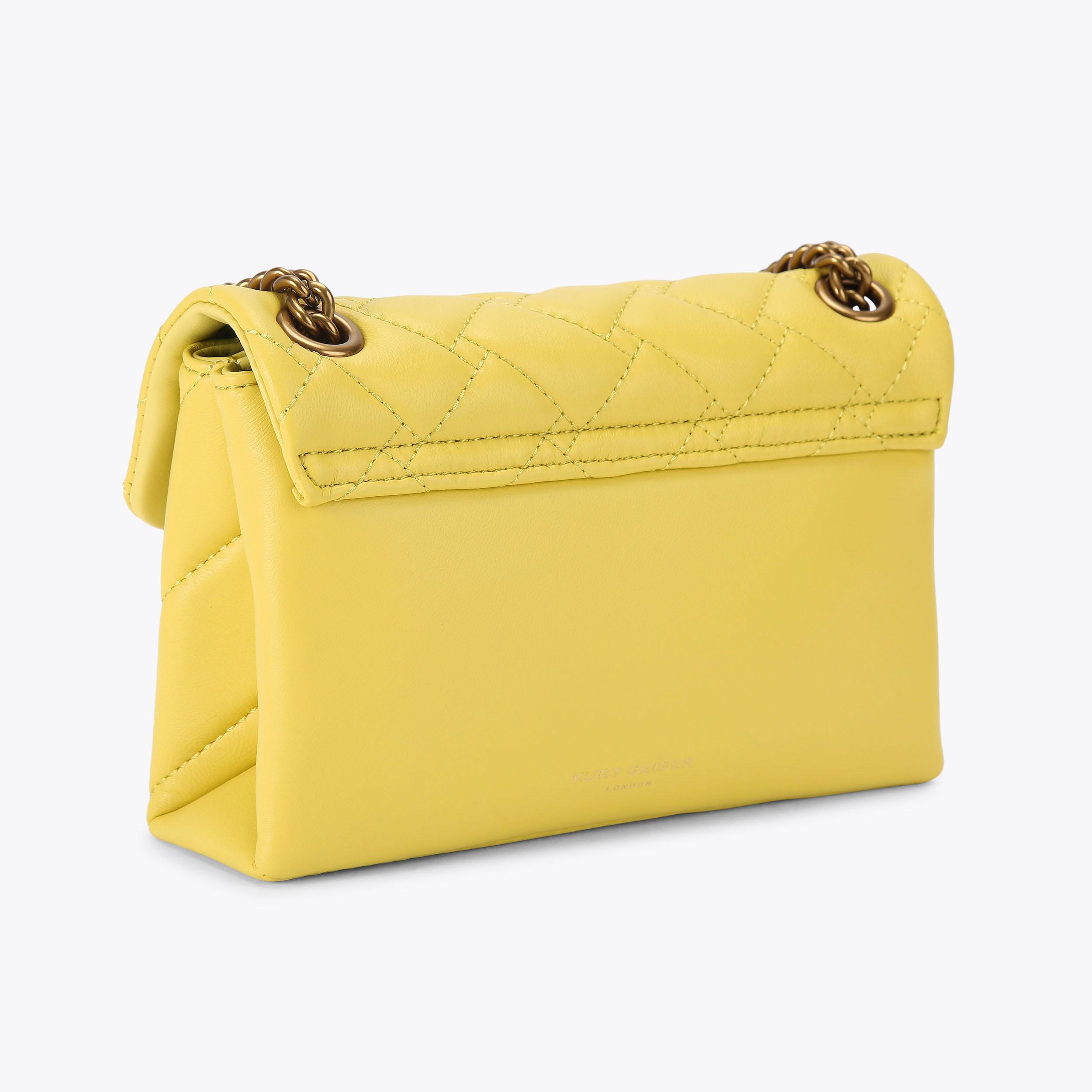 LEATHER MINI KENSINGTON Yellow Leather Mini Purse by KURT GEIGER LONDON