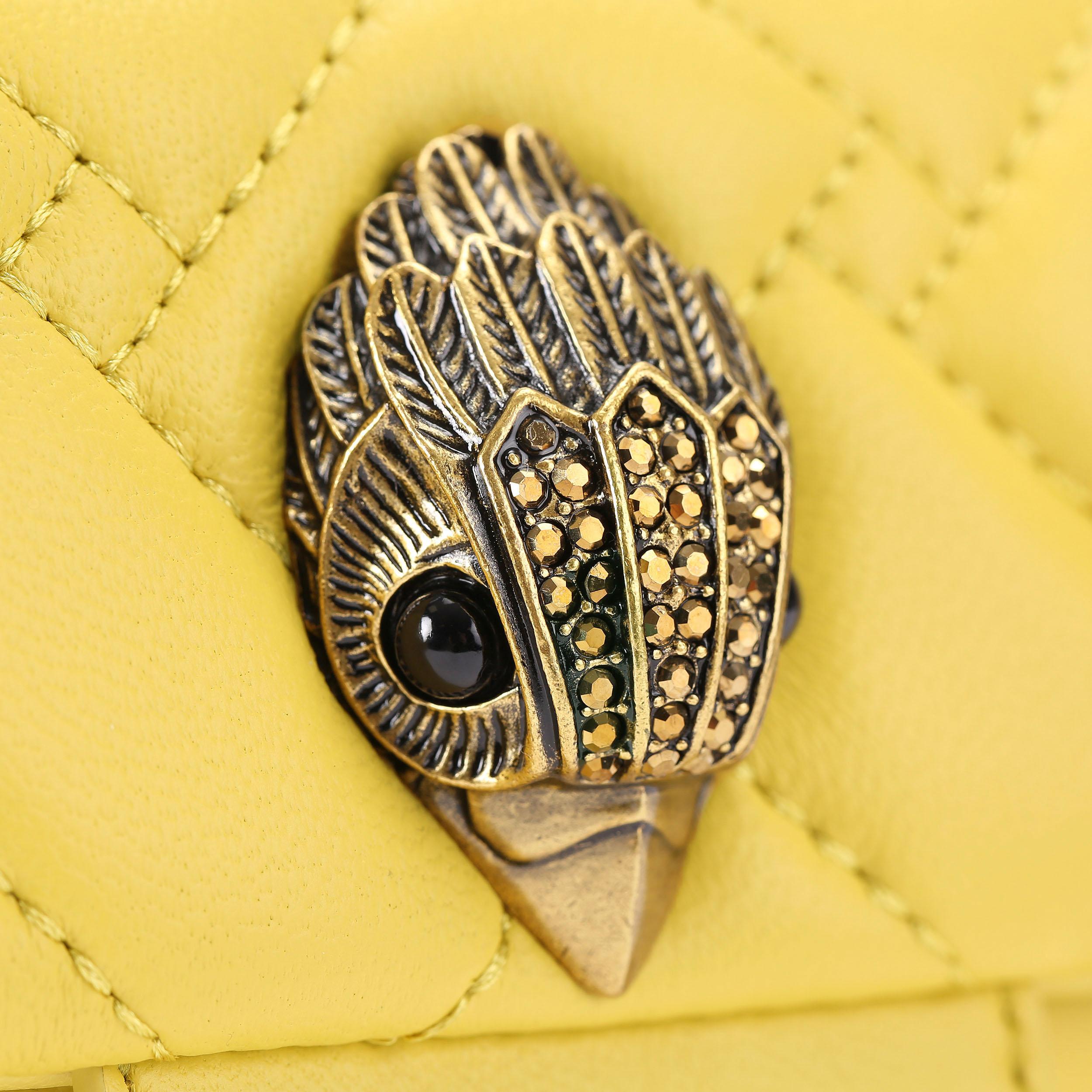LEATHER MINI KENSINGTON Yellow Leather Mini Purse by KURT GEIGER LONDON