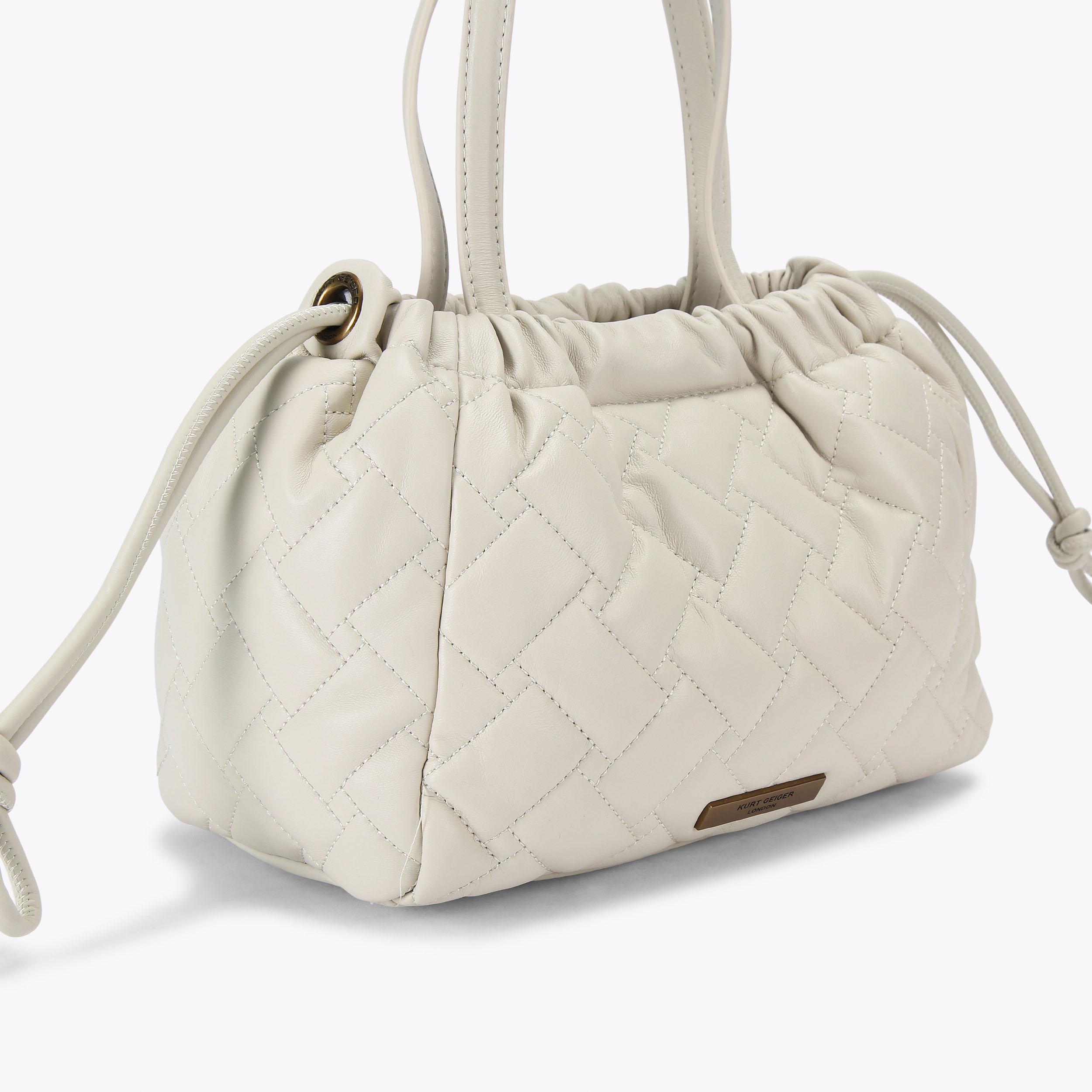 SM KENSINGTON STRING TOTE Bone Leather String Tote Purse by KURT GEIGER ...