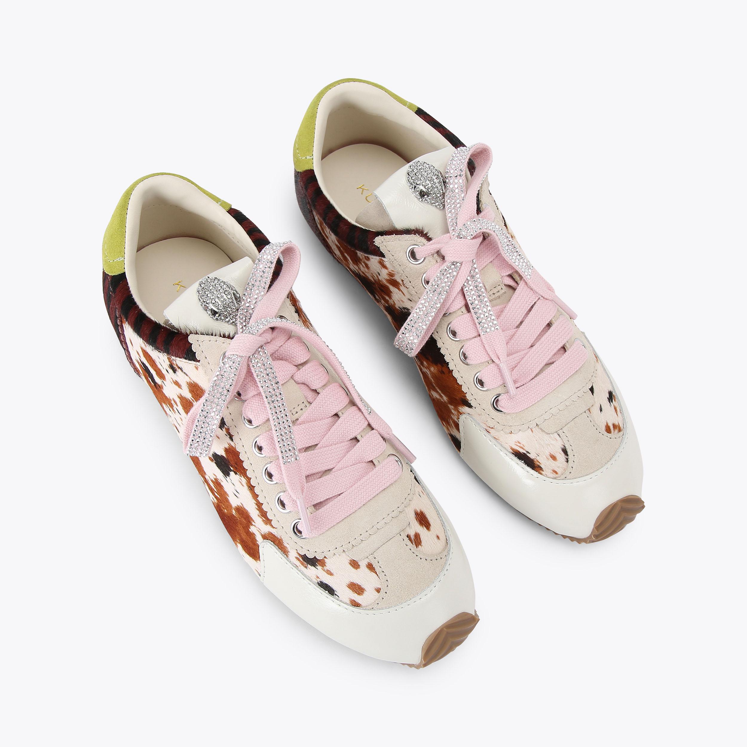 ISLINGTON SNEAKER Cow Print Calfhair Sneaker by KURT GEIGER LONDON