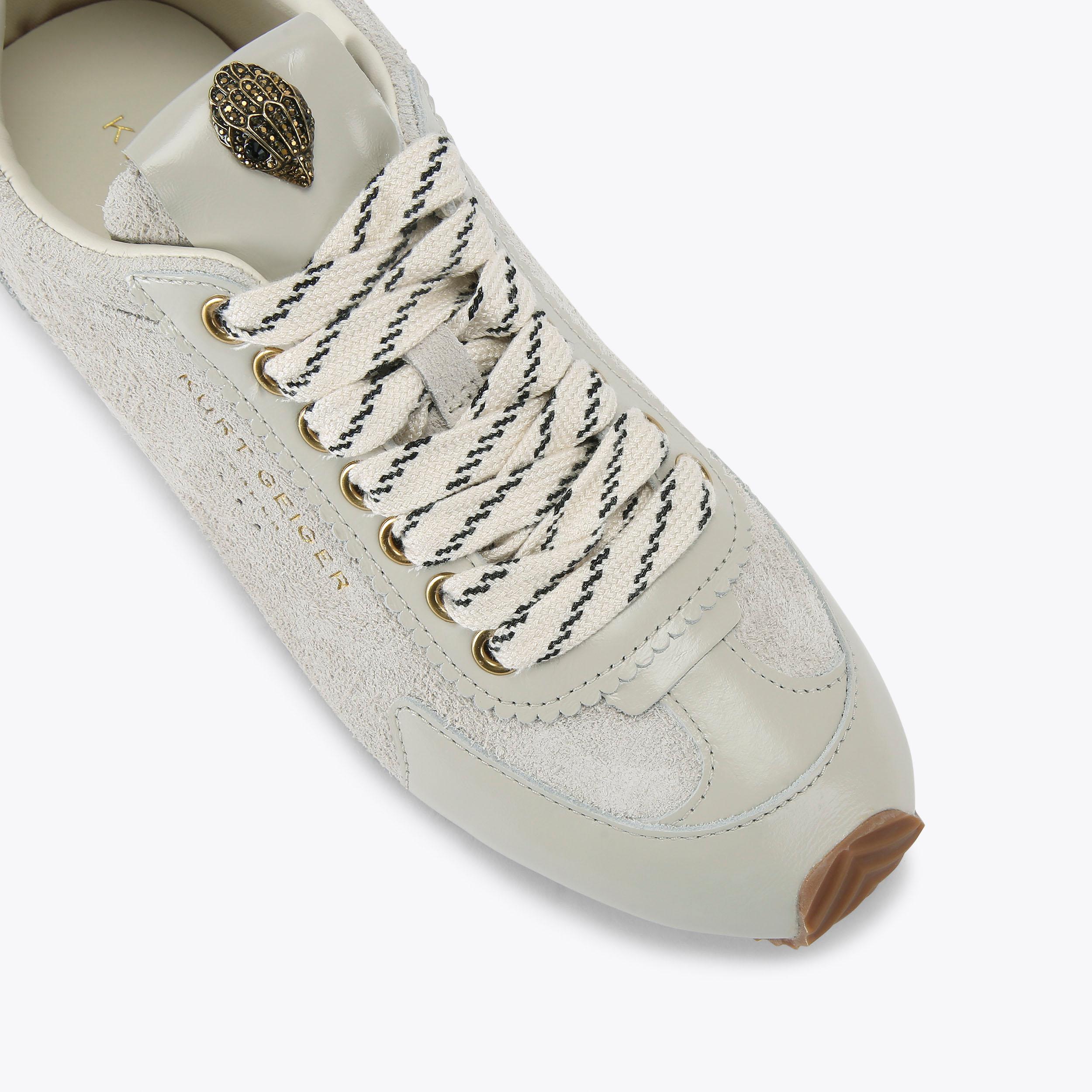 ISLINGTON SNEAKER Beige Suede Lace Up Sneaker by KURT GEIGER LONDON
