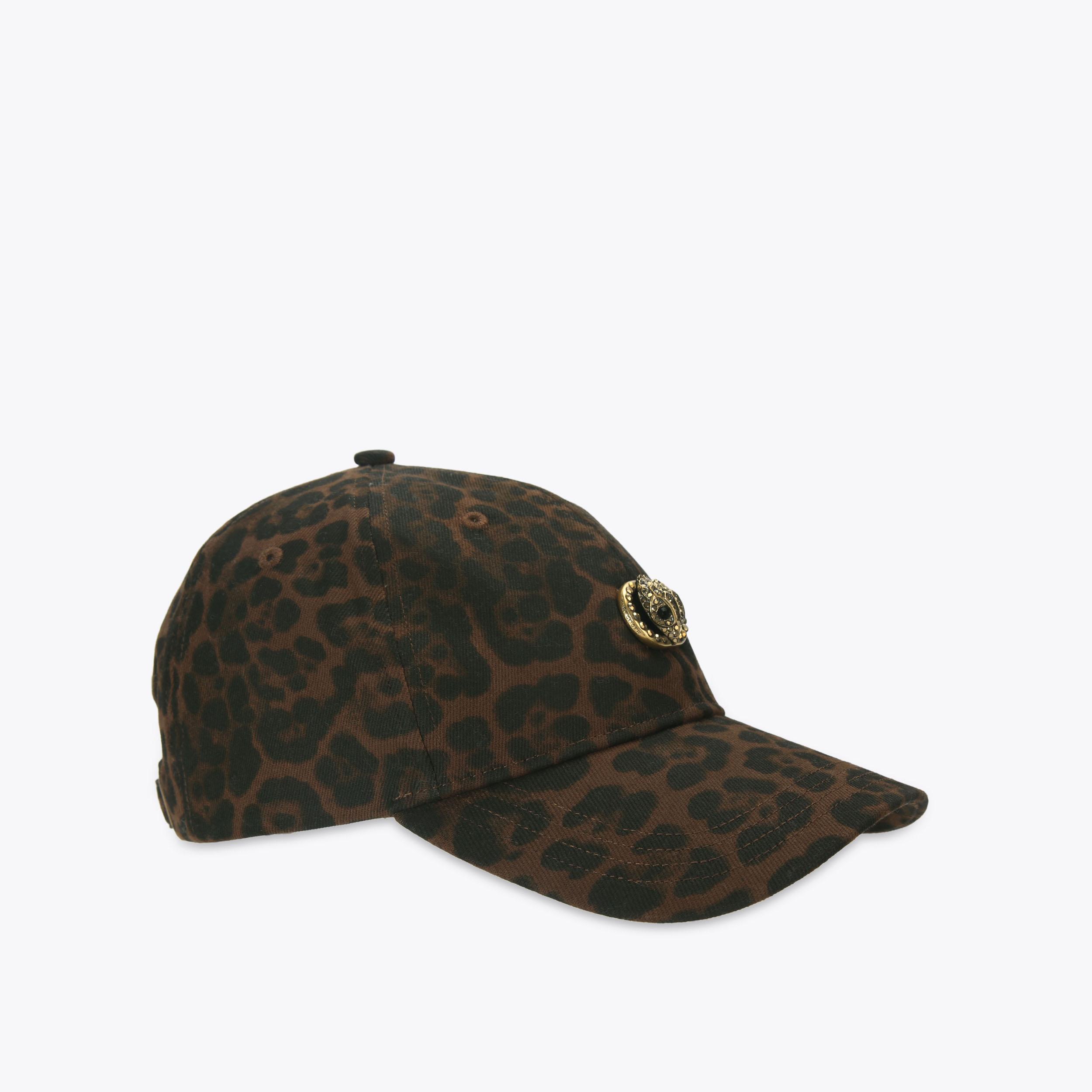 CHELSEA CAP Leopard Print Cap by KURT GEIGER LONDON