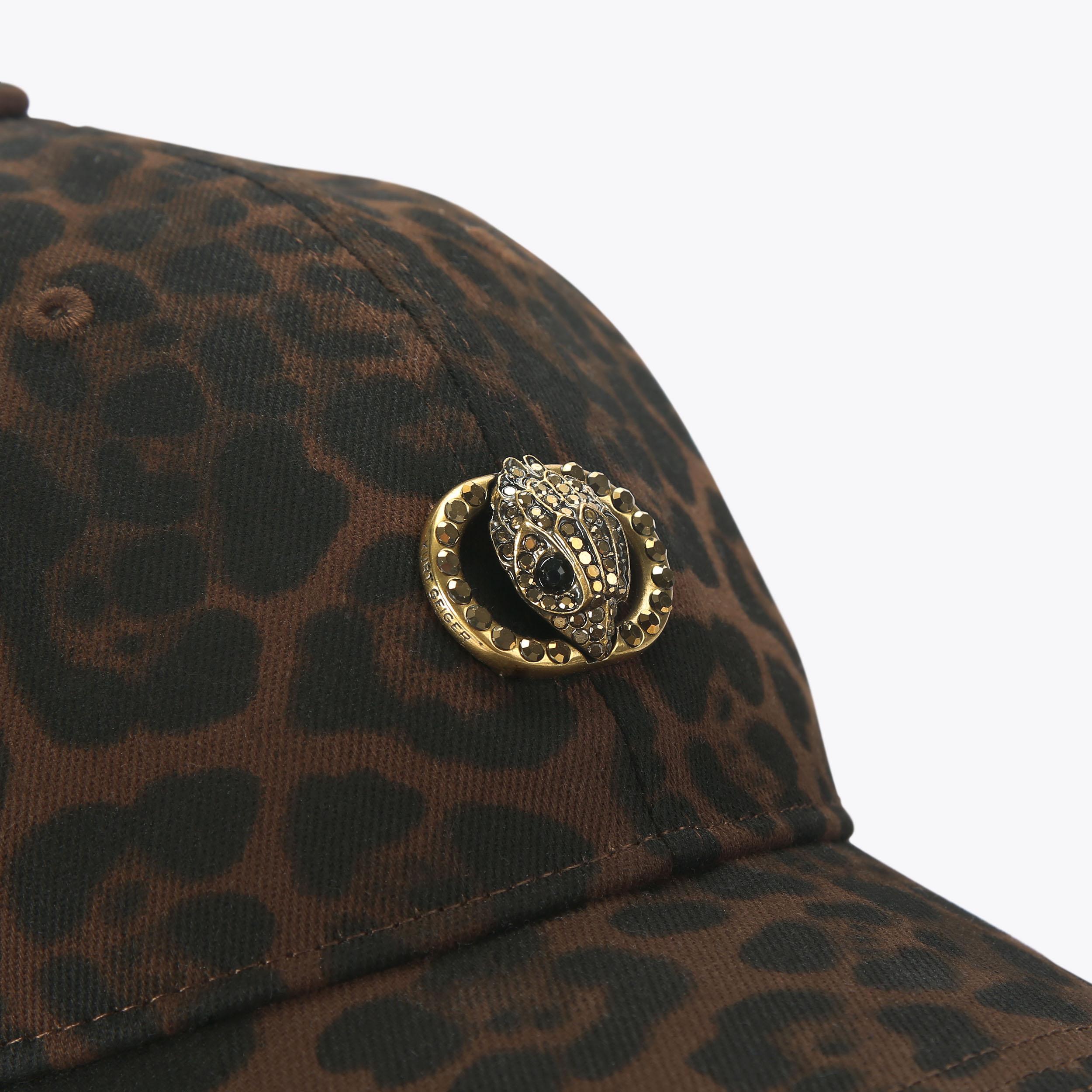 CHELSEA CAP Leopard Print Cap by KURT GEIGER LONDON