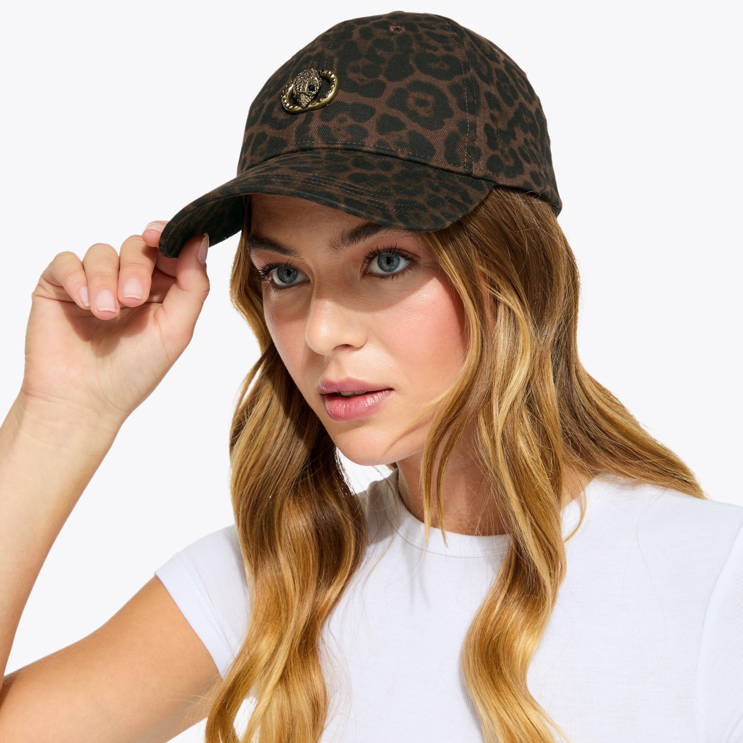 CHELSEA CAP Leopard Print Cap by KURT GEIGER LONDON