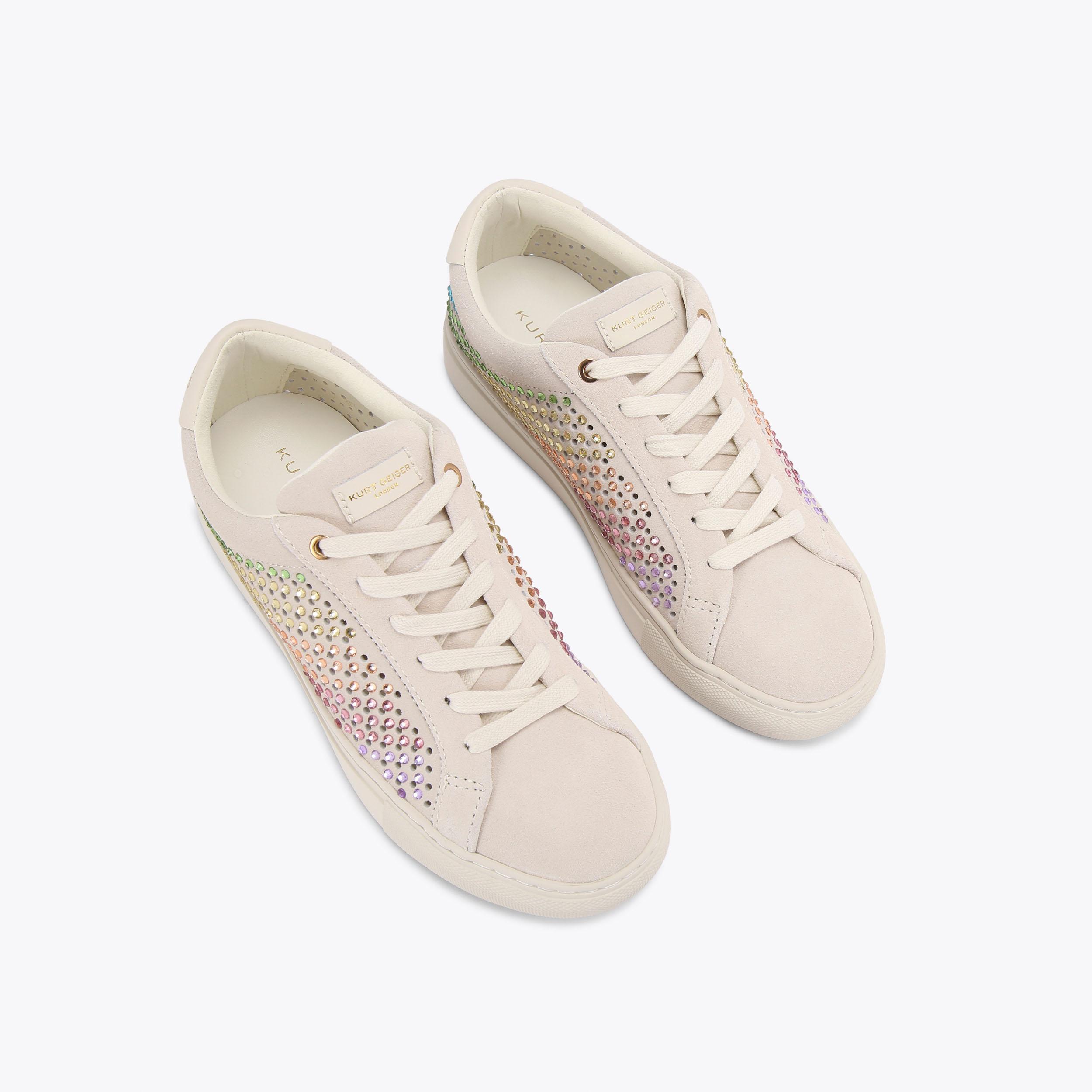 LANE CRYSTAL Rainbow Crystal Sneaker by KURT GEIGER LONDON