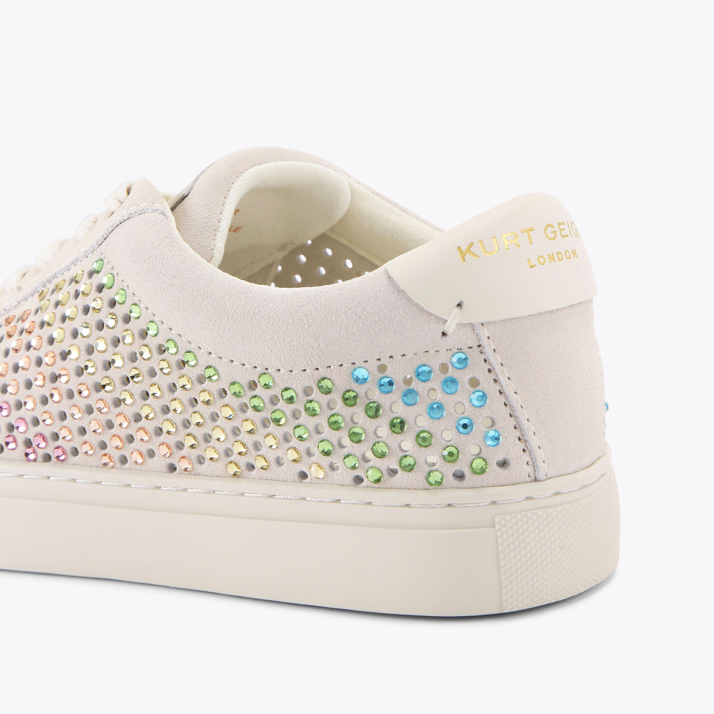 LANE CRYSTAL Rainbow Crystal Sneaker by KURT GEIGER LONDON