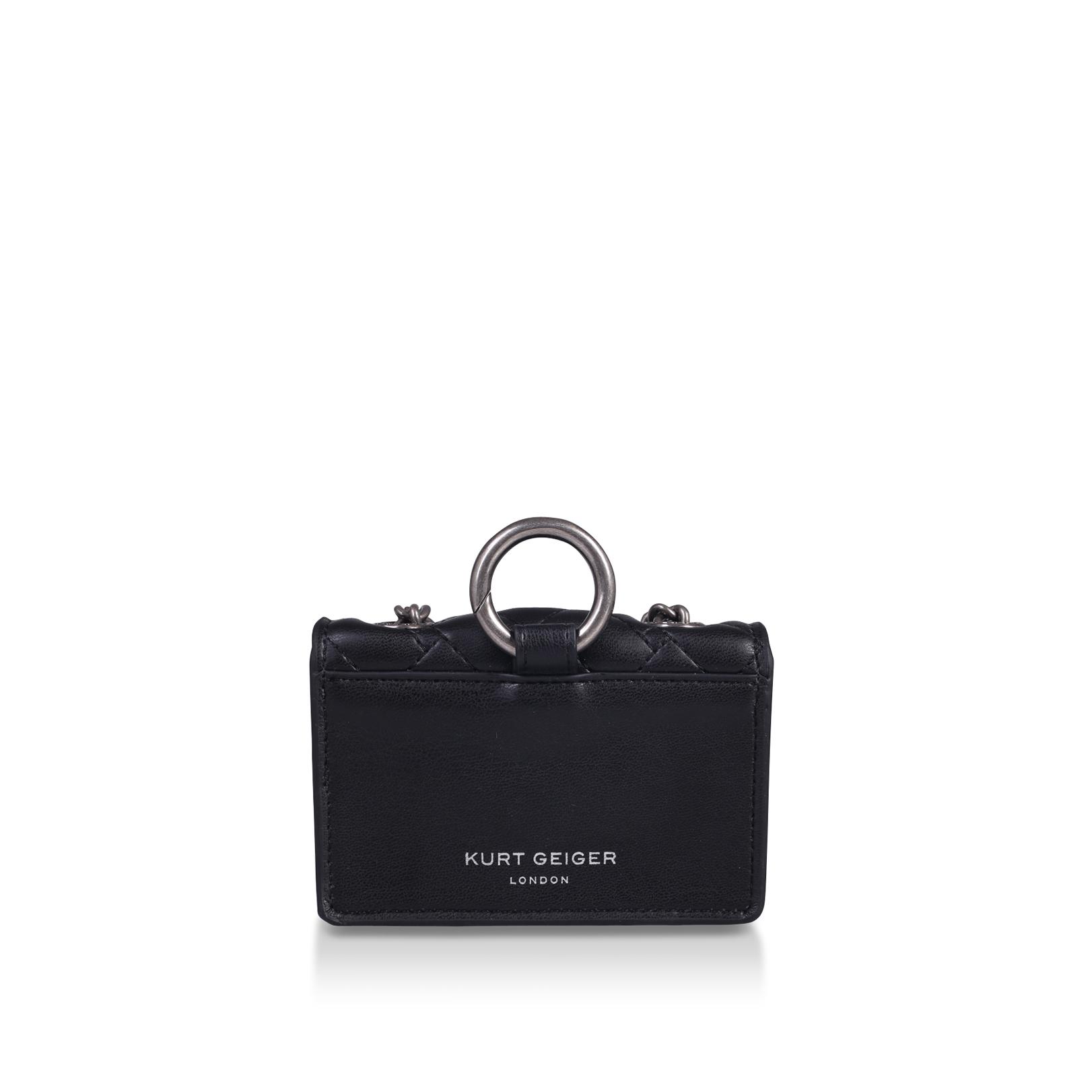 MICRO KENSINGTON Black Quilted Mini Bag by KURT GEIGER LONDON