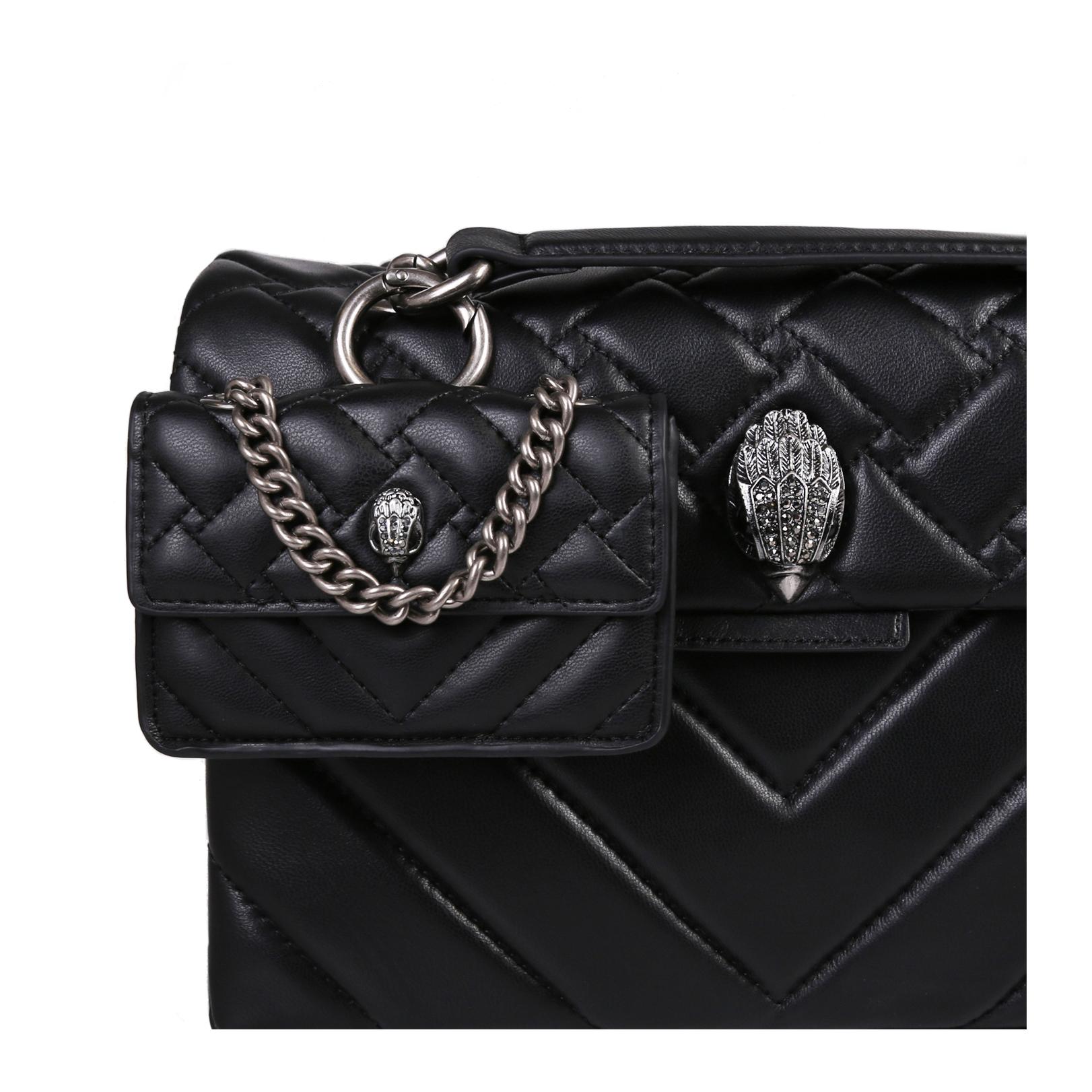 MICRO KENSINGTON Black Quilted Mini Bag by KURT GEIGER LONDON
