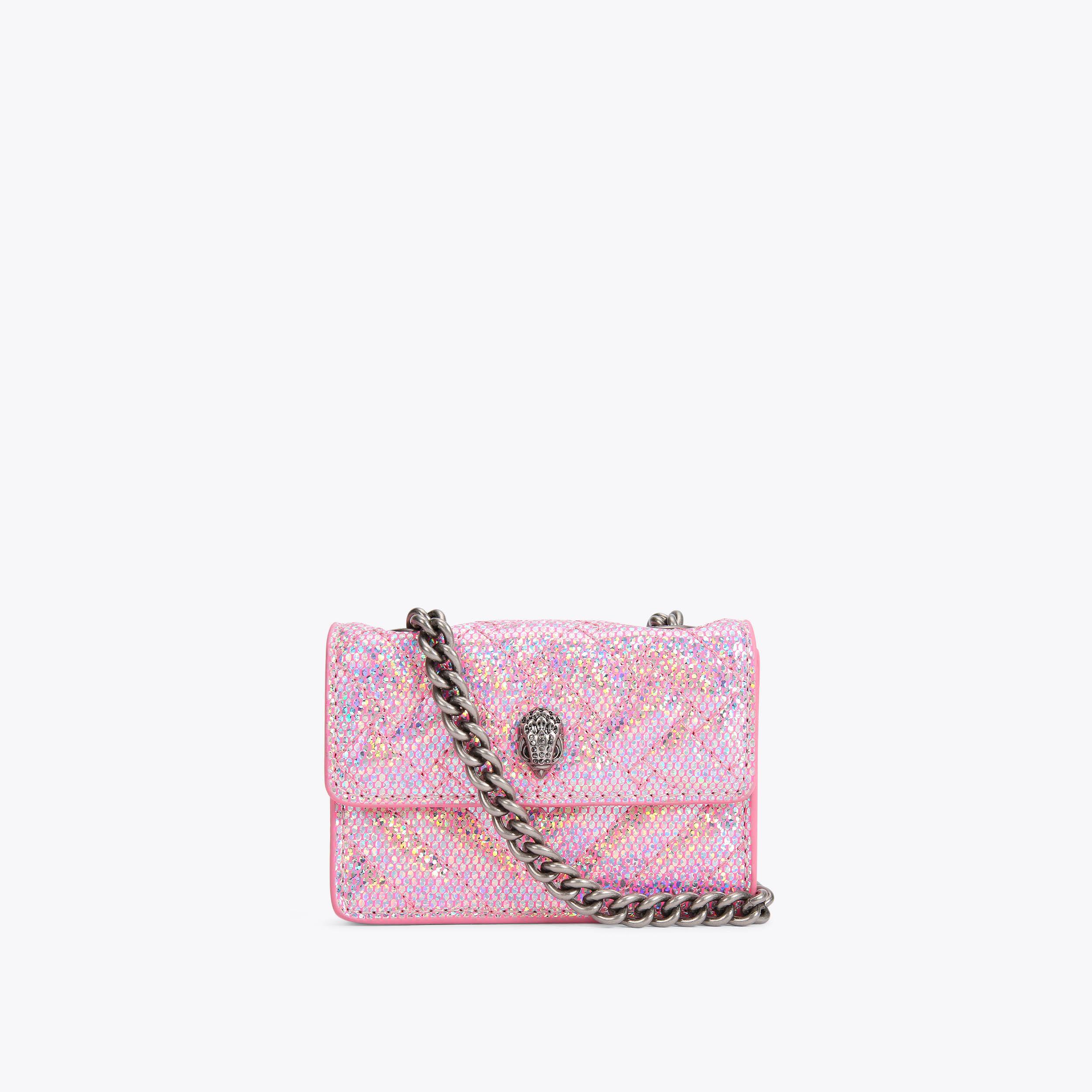 MICRO KENSINGTON Pink Shimmer Micro Quilted Cross Body Purse by KURT ...