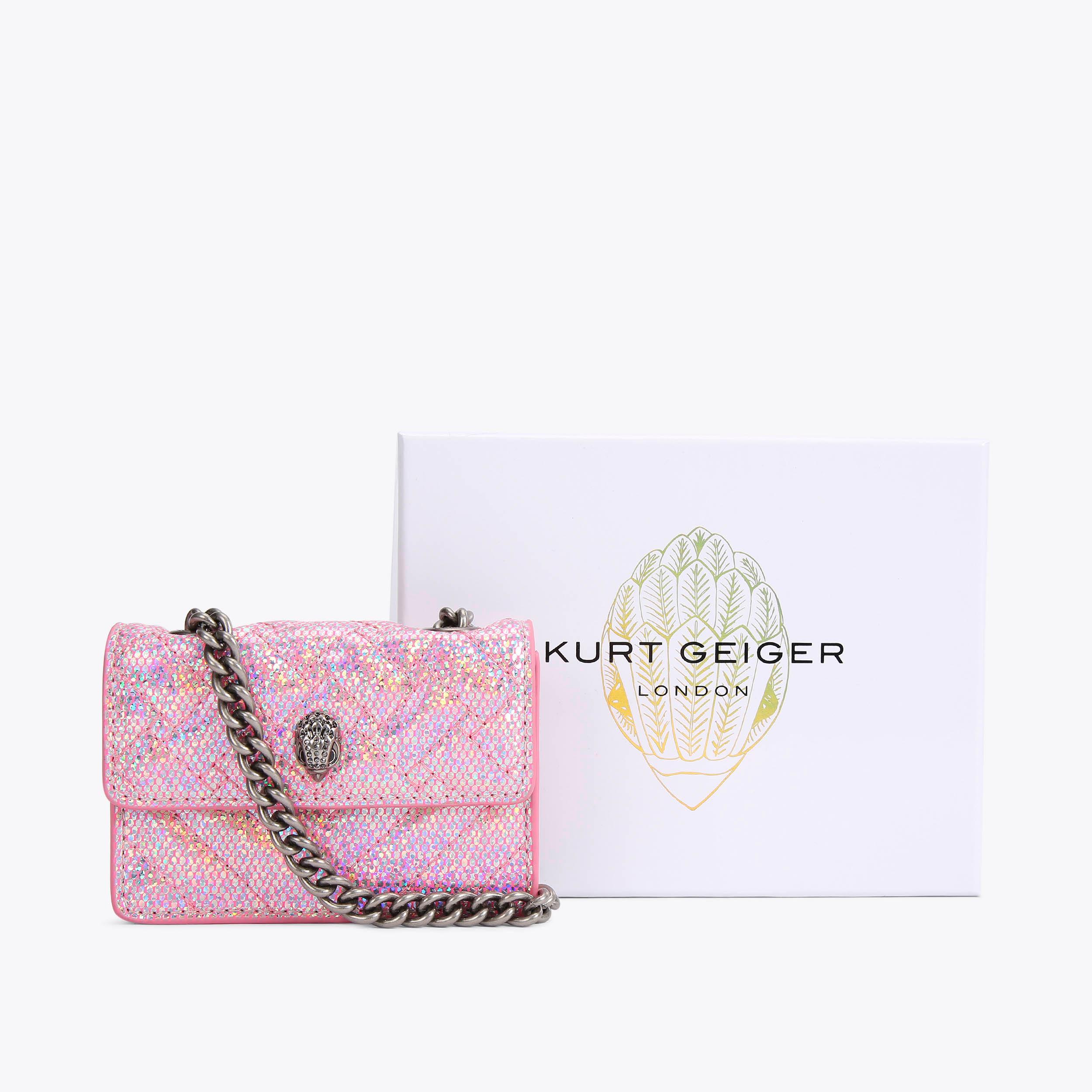 MICRO KENSINGTON Pink Shimmer Micro Quilted Cross Body Purse by KURT ...