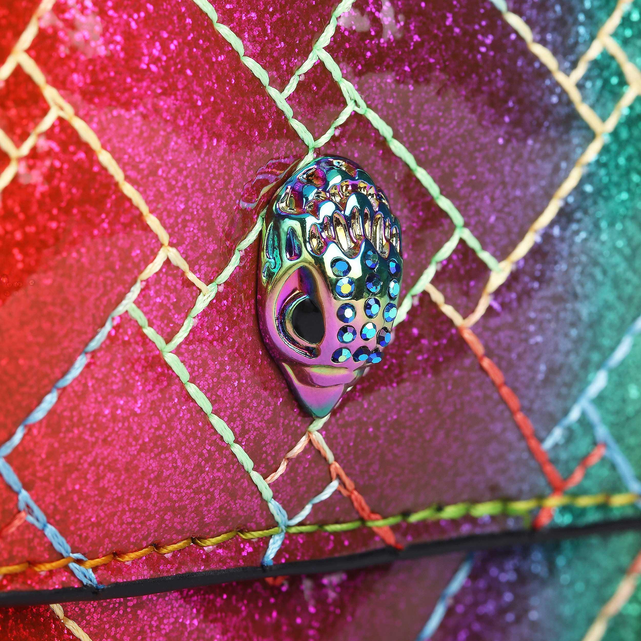 MICRO KENSINGTON Multi Colored Patent Micro Leather Quilted Kensington ...